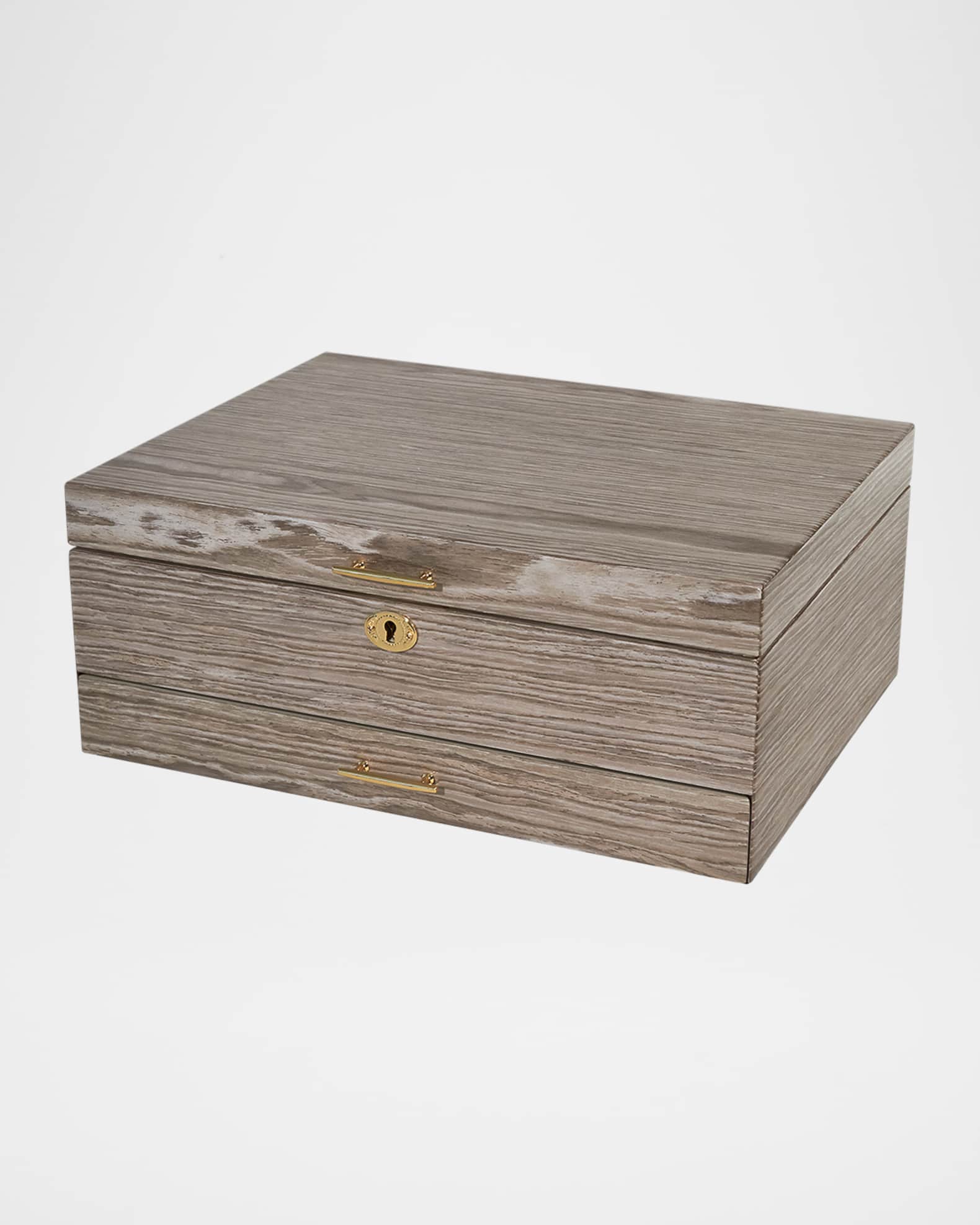 Tizo Polished Wood Jewelry Box | Neiman Marcus