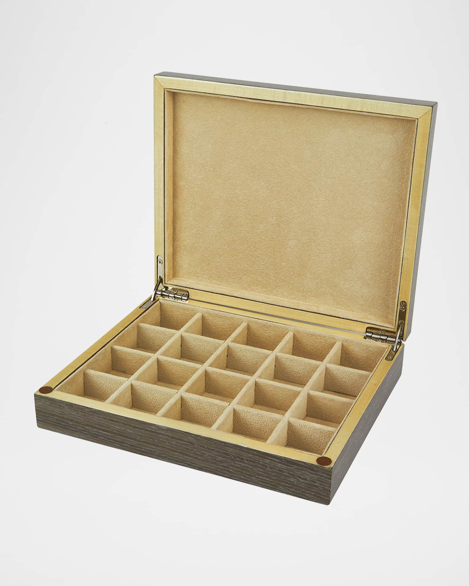 Tizo Polished Wood Cufflink Box | Neiman Marcus