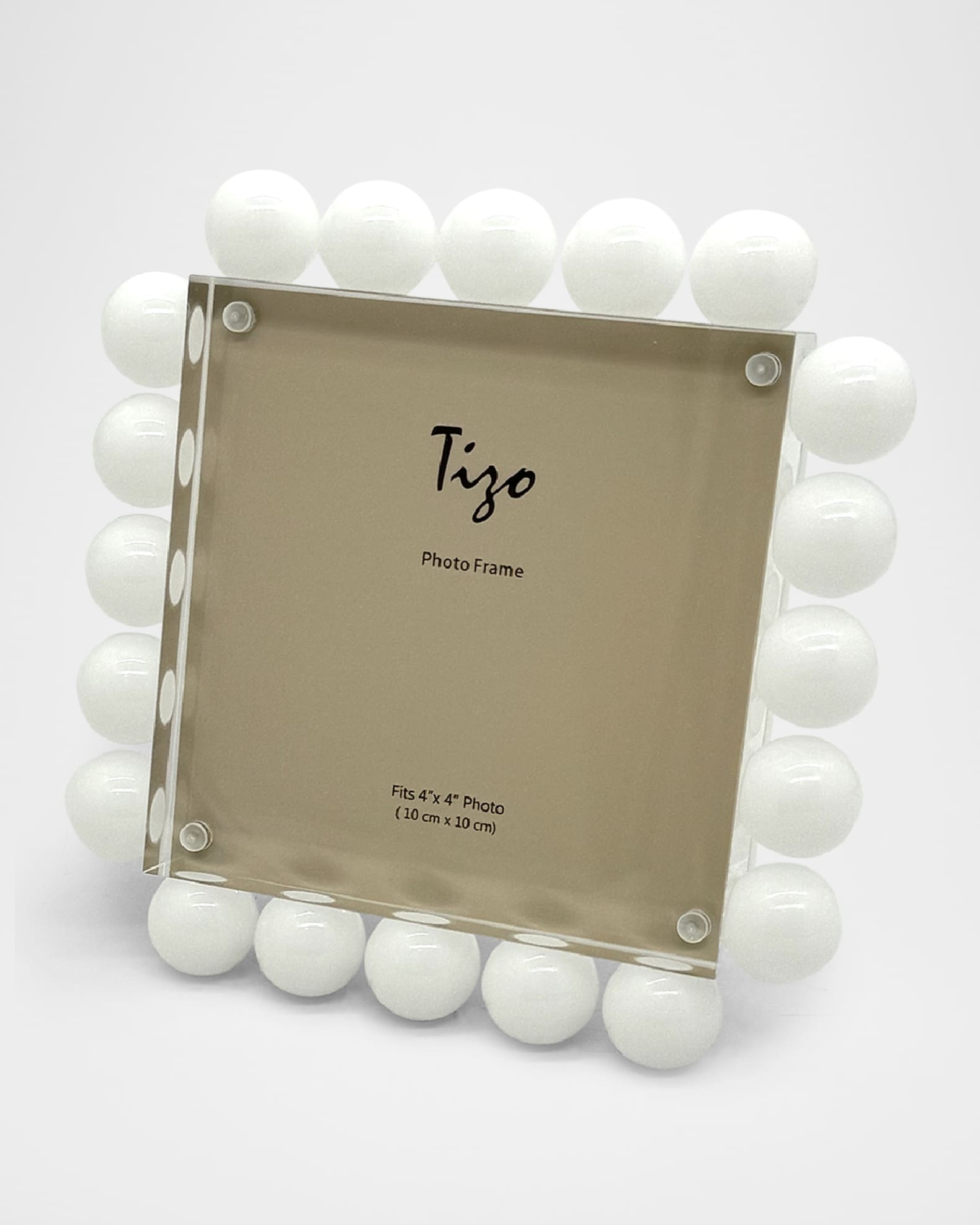 White Lucite Bubbles Frame Collection | Neiman Marcus