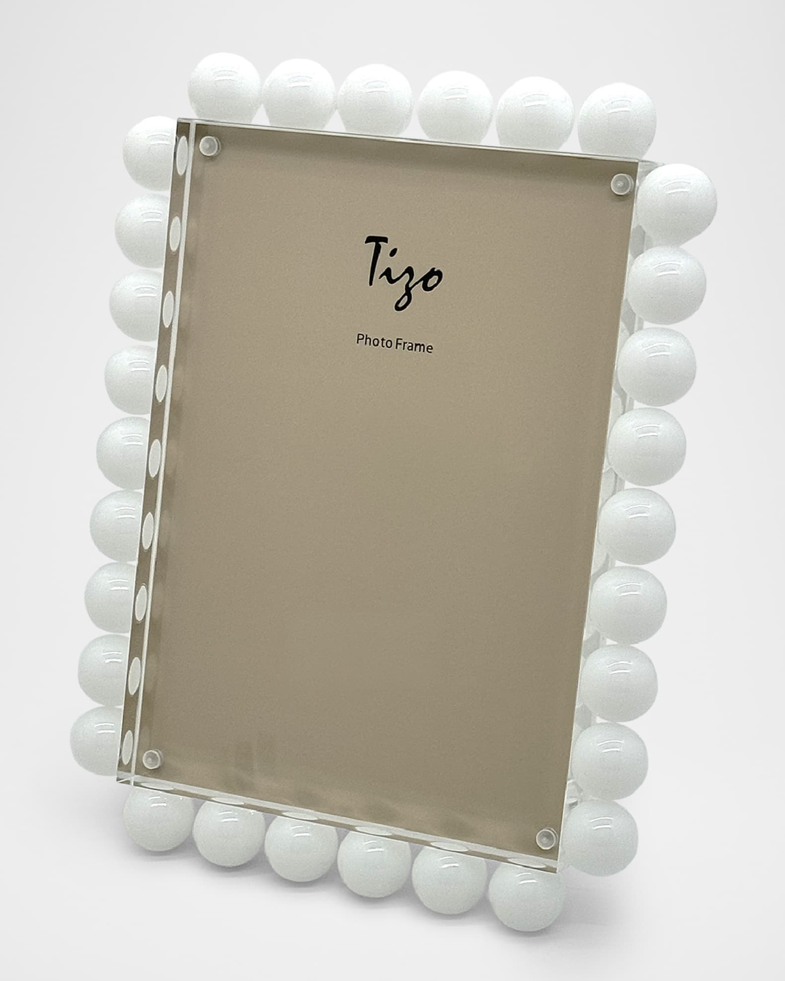 White Lucite Bubbles Frame Collection | Neiman Marcus