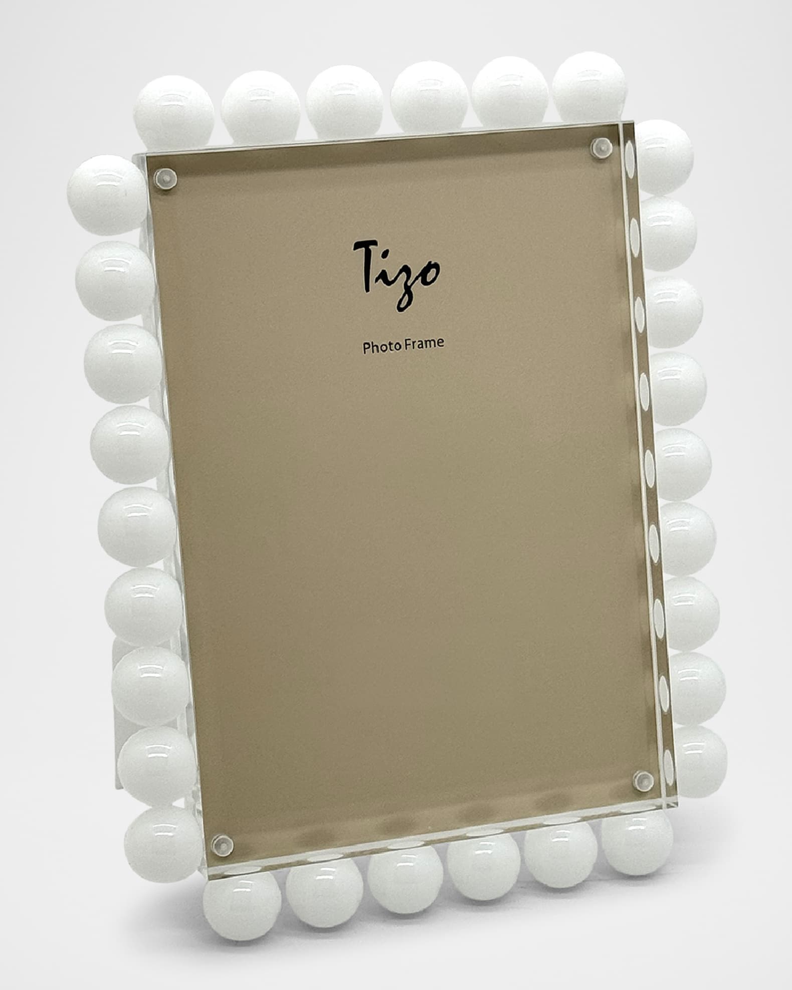 White Lucite Bubbles Frame Collection | Neiman Marcus