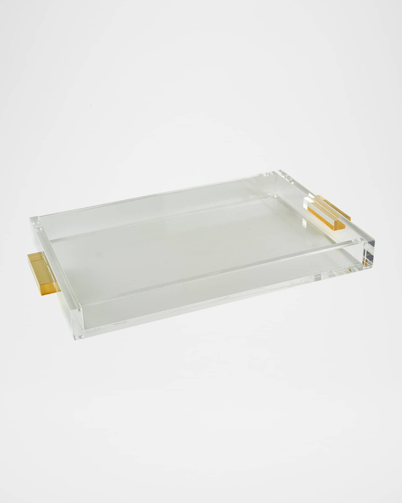 Tizo Clear Lucite Tray with Handles | Neiman Marcus