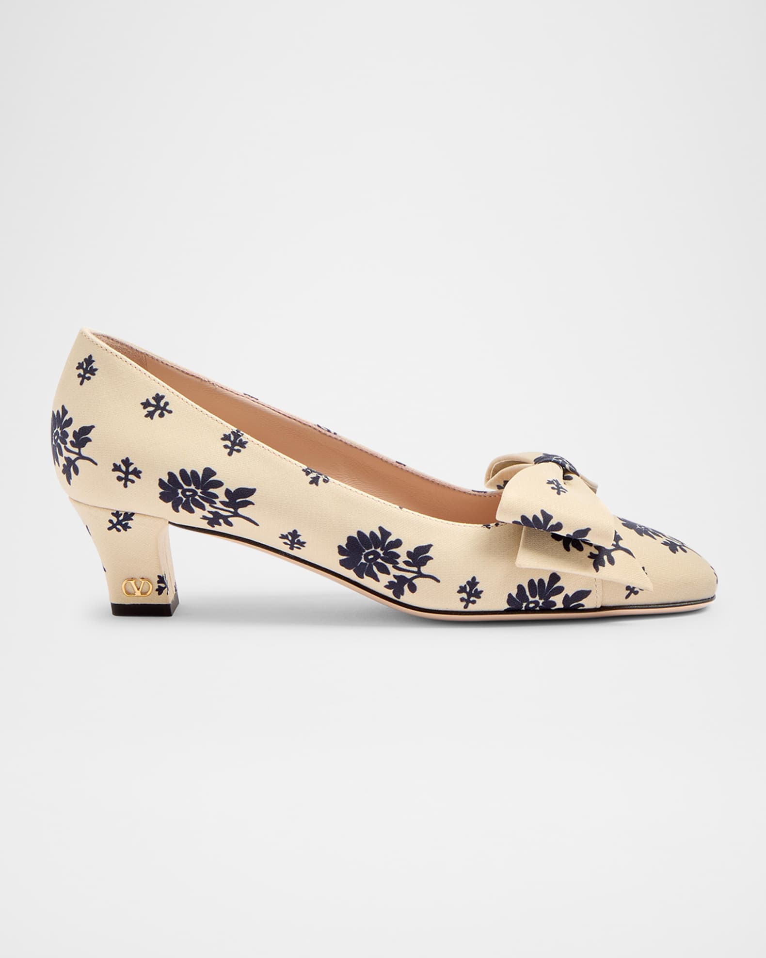 Valentino Garavani Bowow Floral Bow Pumps | Neiman Marcus