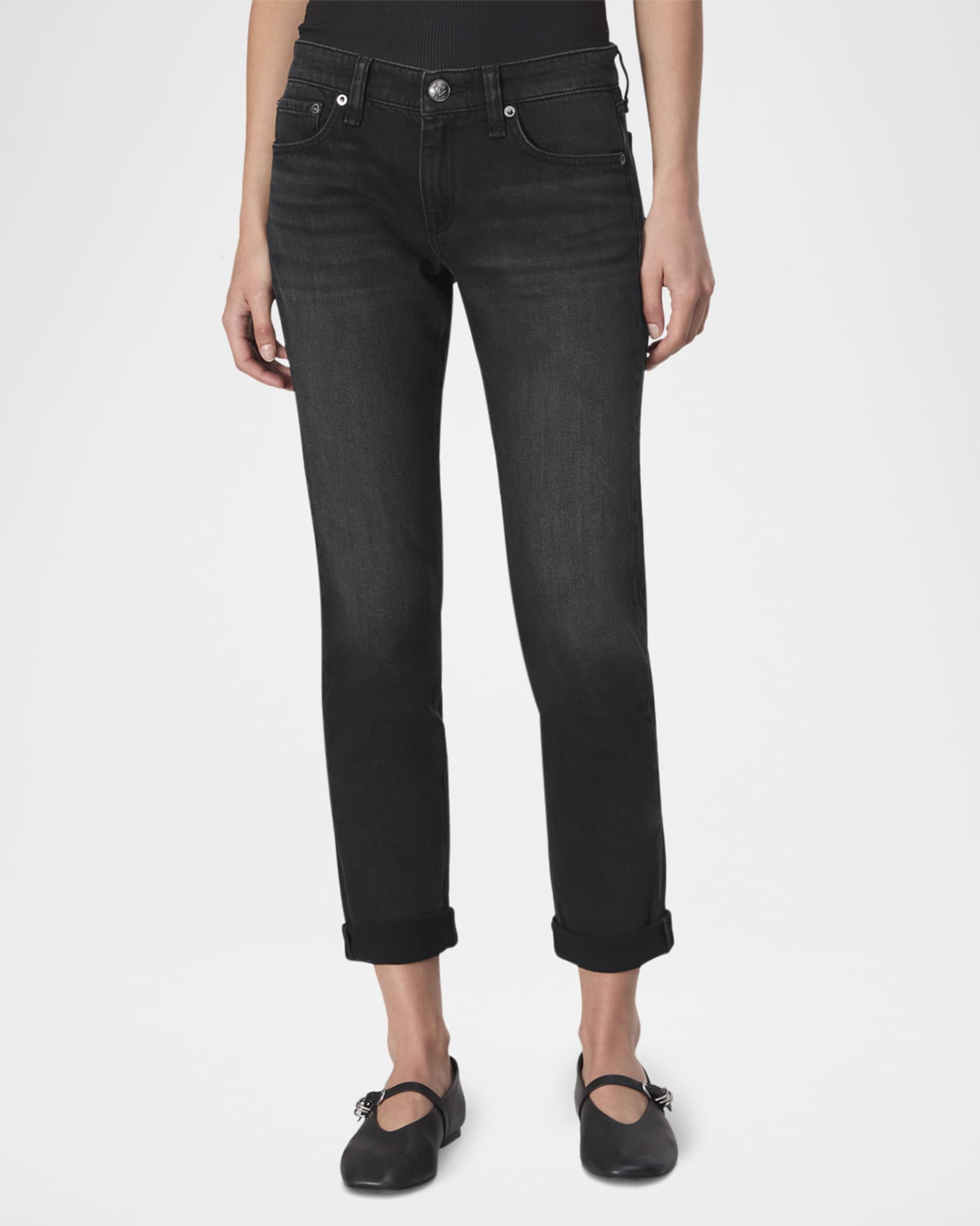 Rag & Bone Dre Low-Rise Slim Boyfriend Jeans | Neiman Marcus