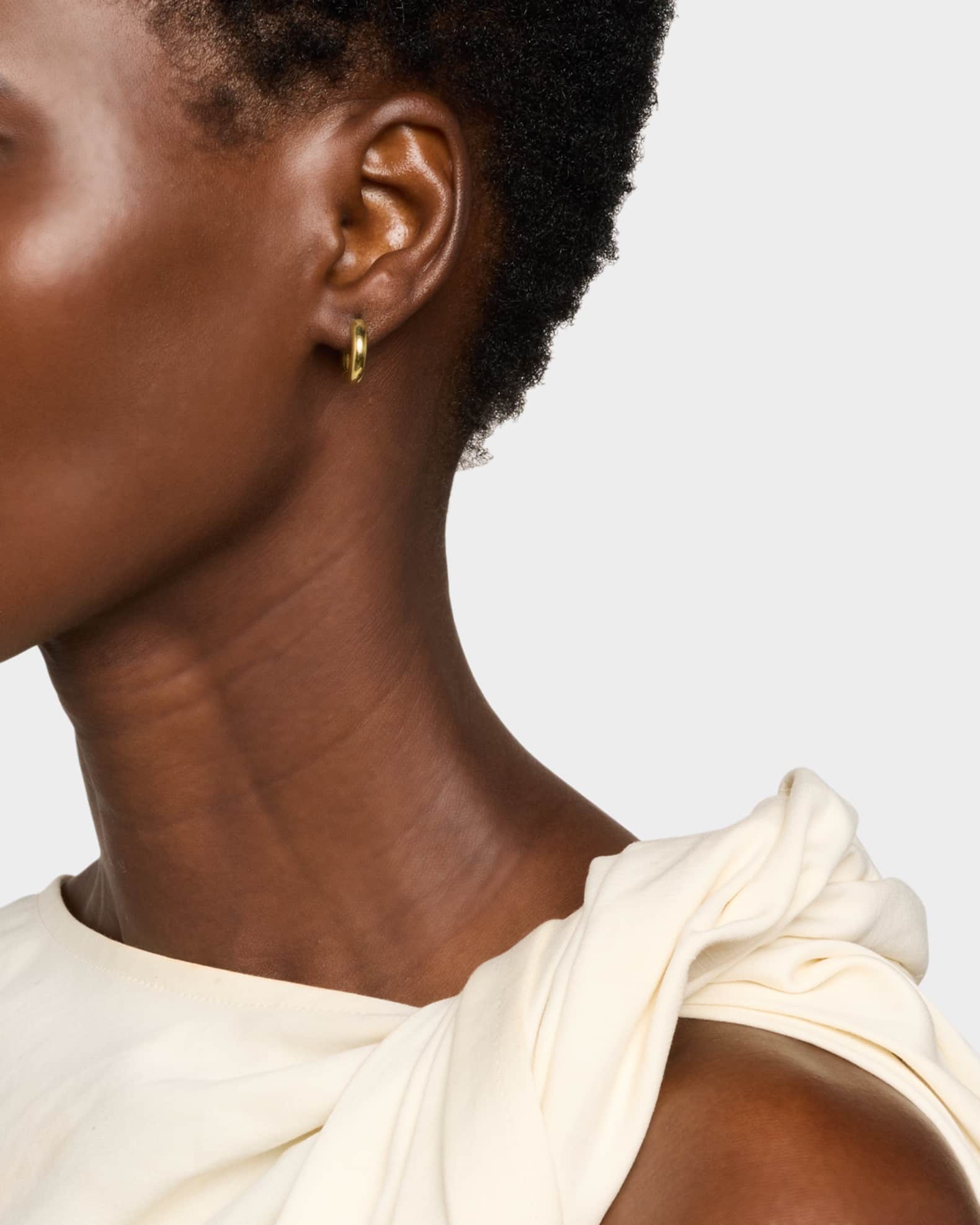 Jennifer Meyer Mini Tubular Huggie Earrings | Neiman Marcus