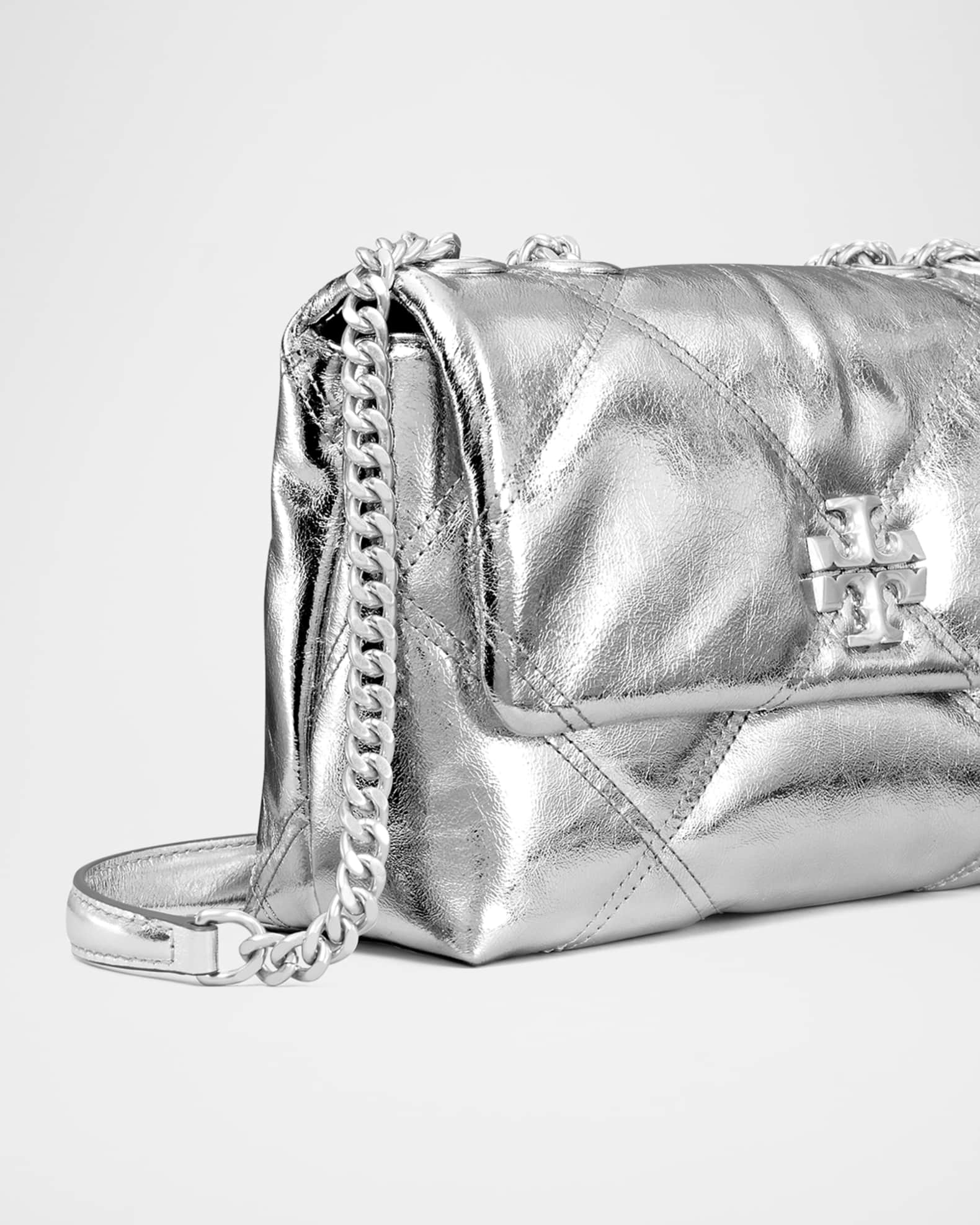 Tory Burch Kira Small Metallic Quilted Leather Convertible Crossbody ...
