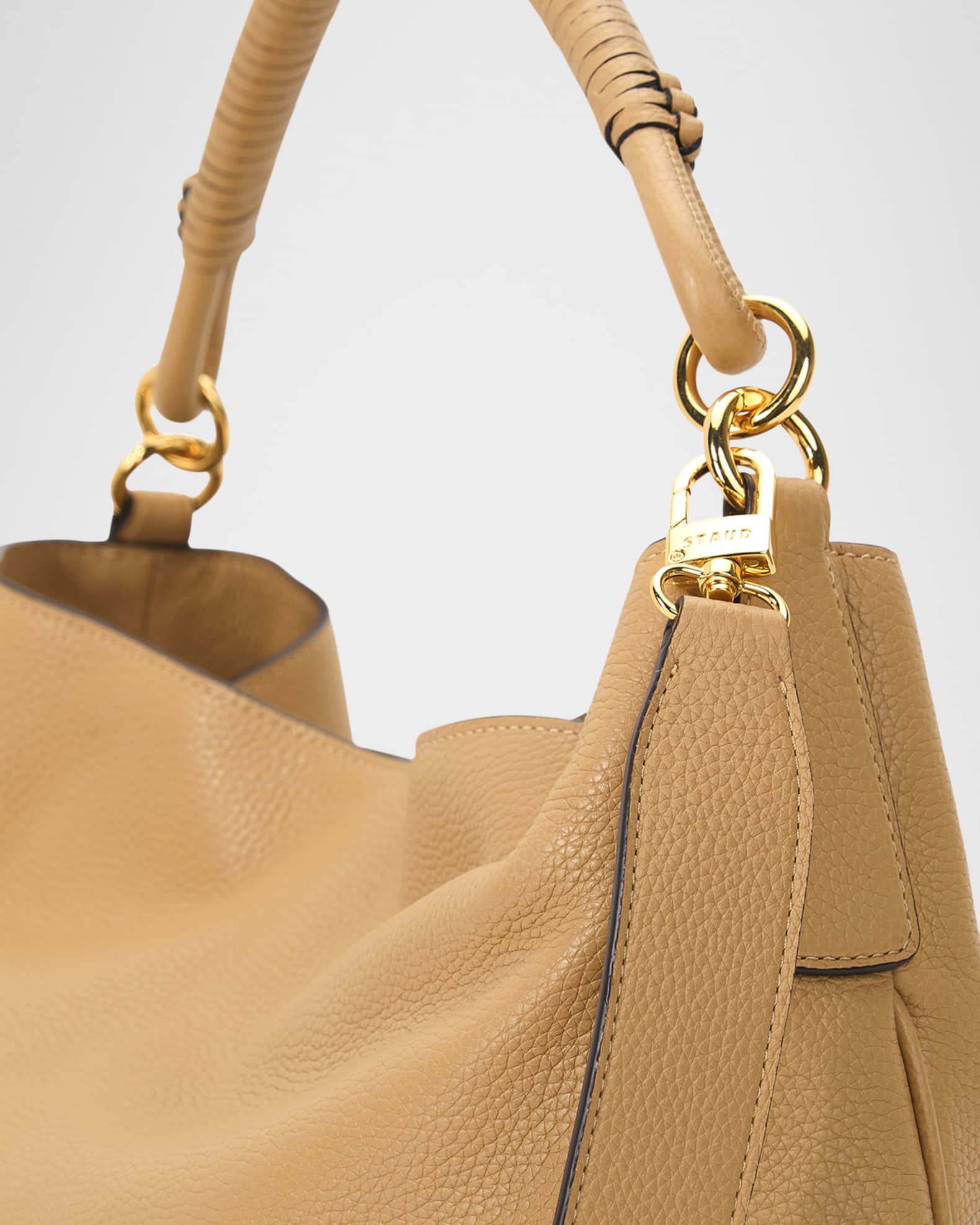 STAUD Perry Calf Leather Hobo Bag | Neiman Marcus