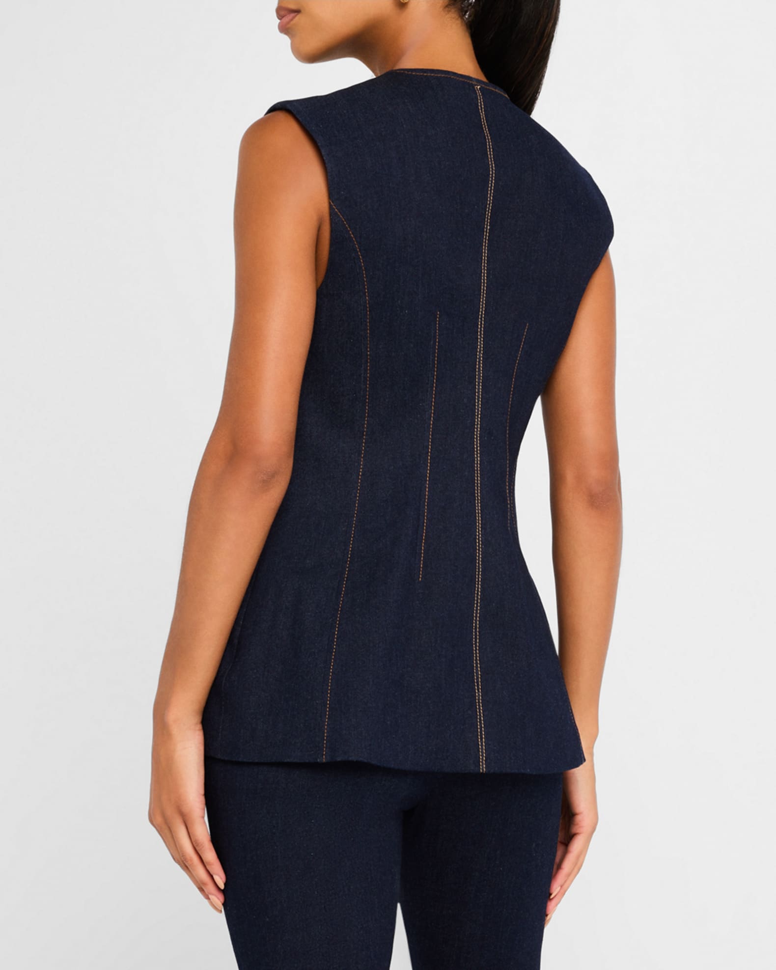 Veronica Beard Jessup Denim Vest | Neiman Marcus