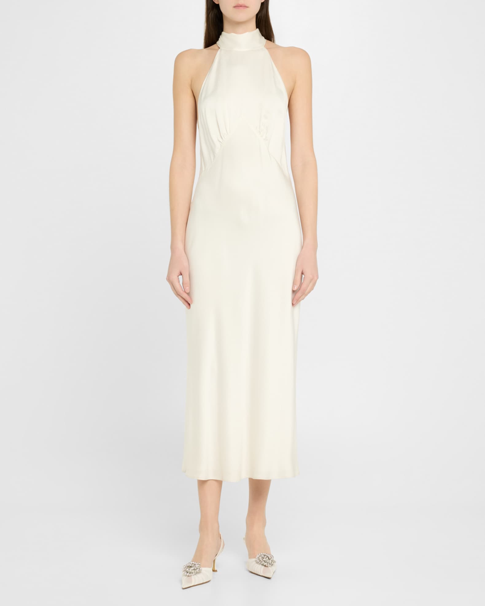 MACH & MACH Galaxy Mesh Crystal Slingback Pumps | Neiman Marcus