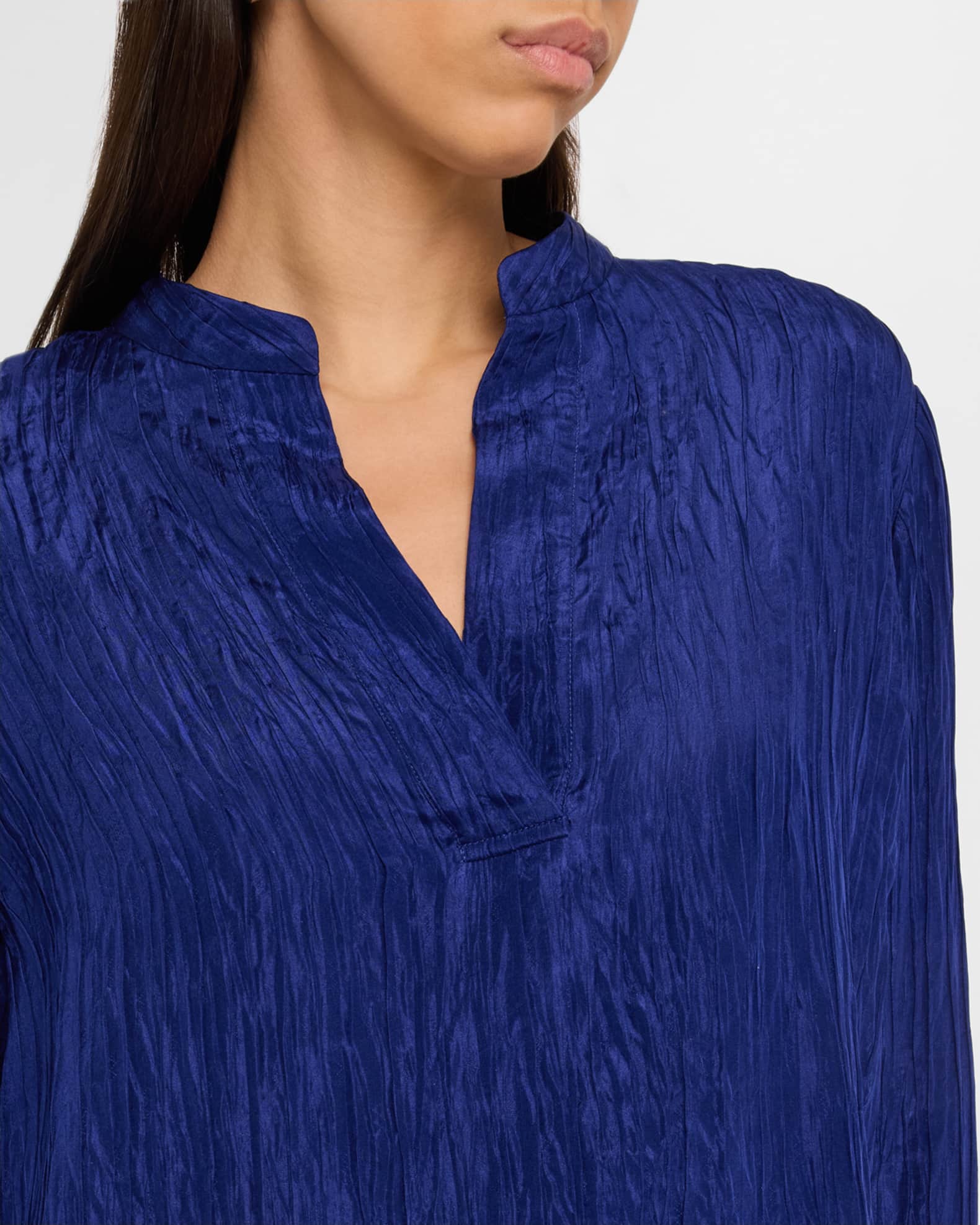 Eileen Fisher Crinkled Silk Jacquard Tunic | Neiman Marcus