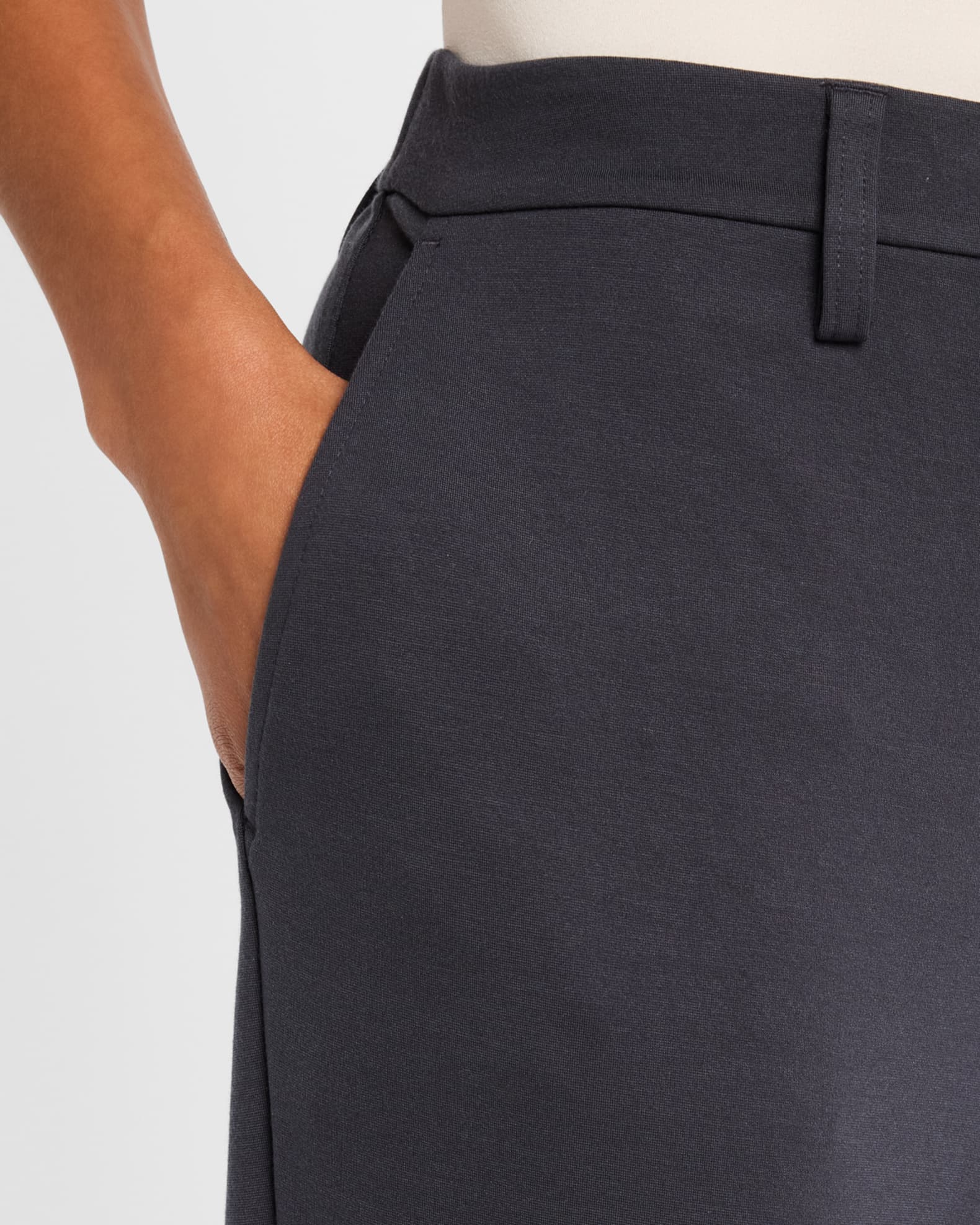 Eileen Fisher Wide-Leg Flex Ponte Trousers | Neiman Marcus