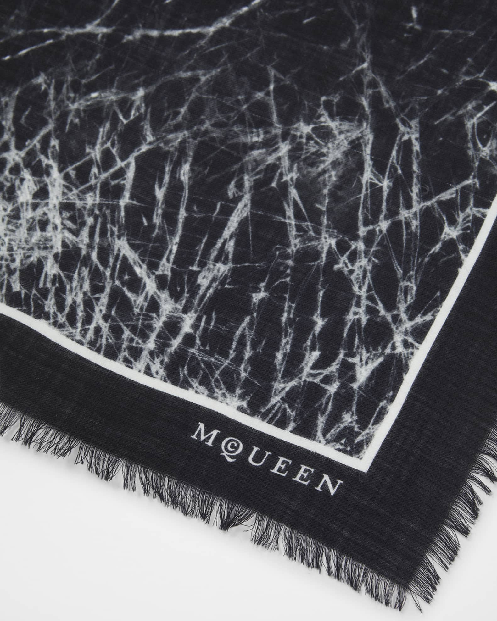 McQueen Smashed Glass-Print Silk Shawl | Neiman Marcus