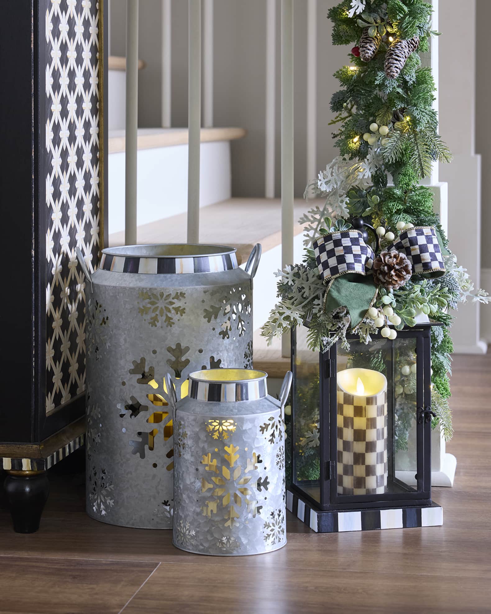 MacKenzie-Childs Farmhouse Holiday Lantern Arrangement | Neiman Marcus