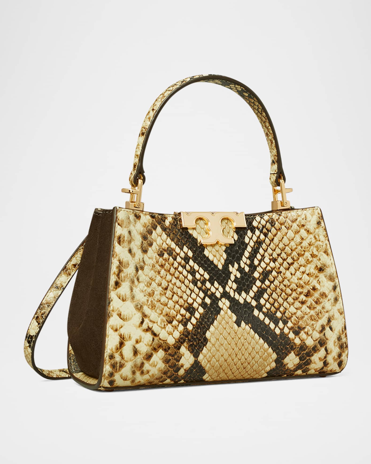 Tory Burch Eleanor Mini Snake-Embossed Satchel Bag | Neiman Marcus