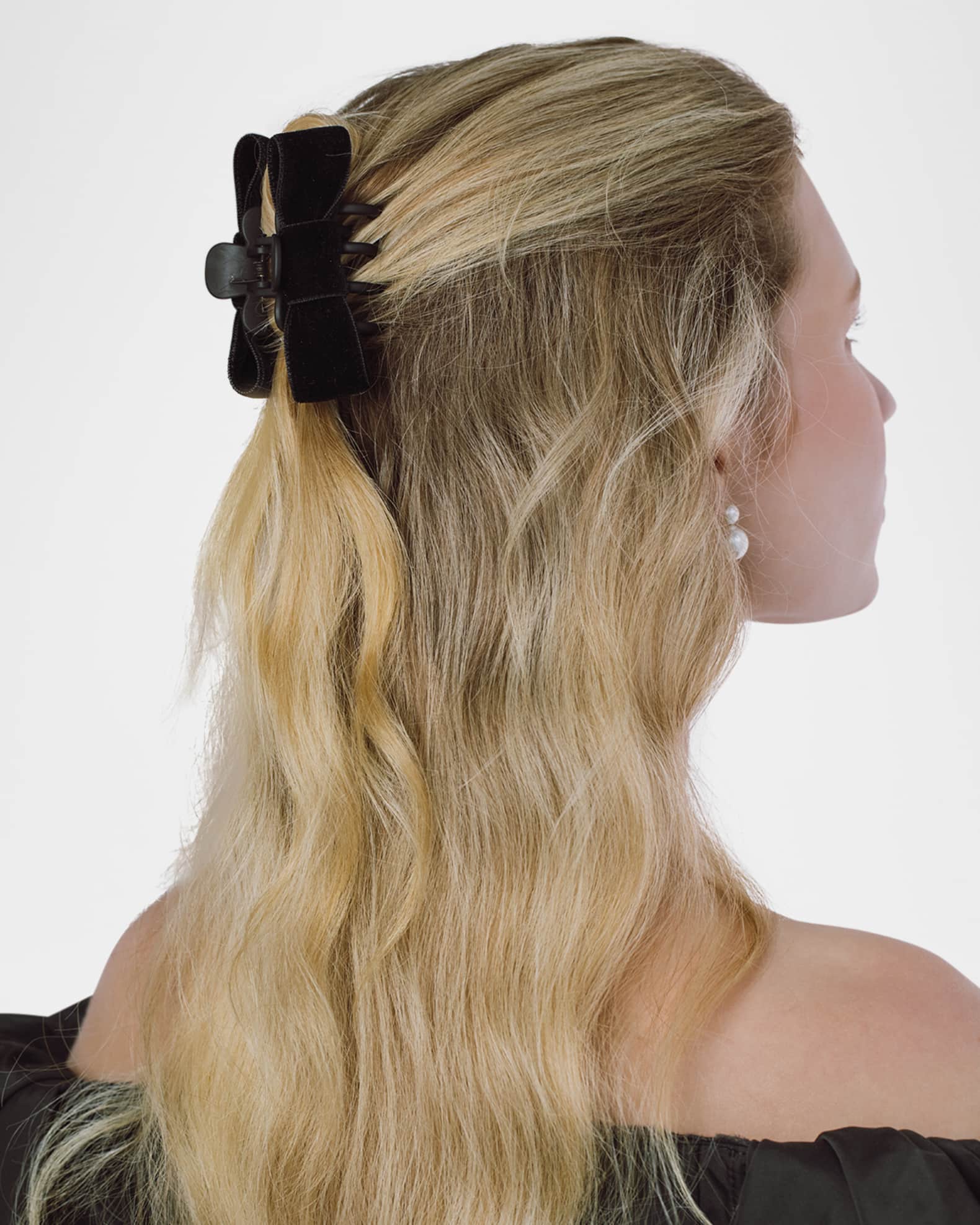 Jennifer Behr Maddy Silk Bow Jaw Clip | Neiman Marcus