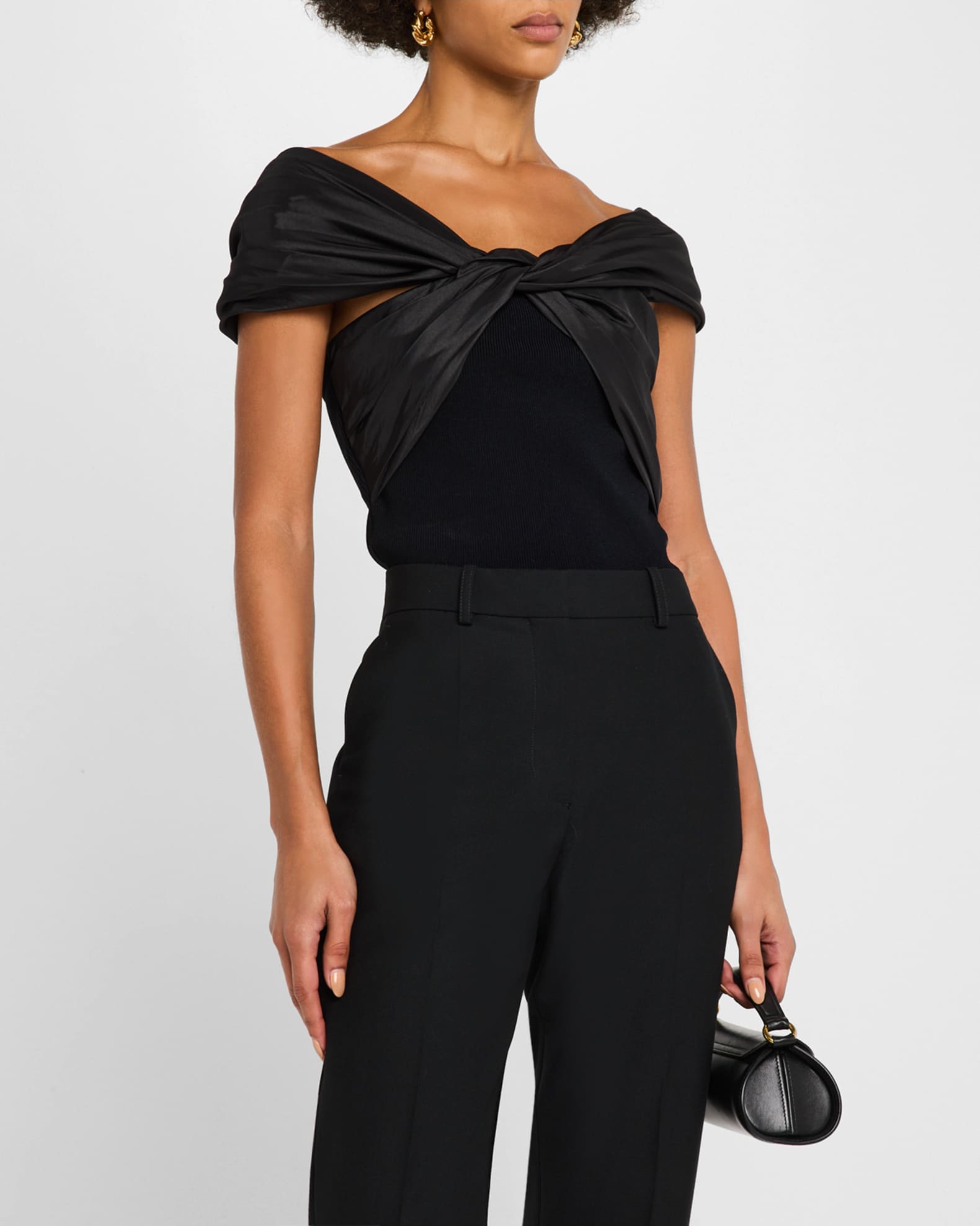 SIMKHAI Celiana Combo Off-The-Shoulder Top | Neiman Marcus