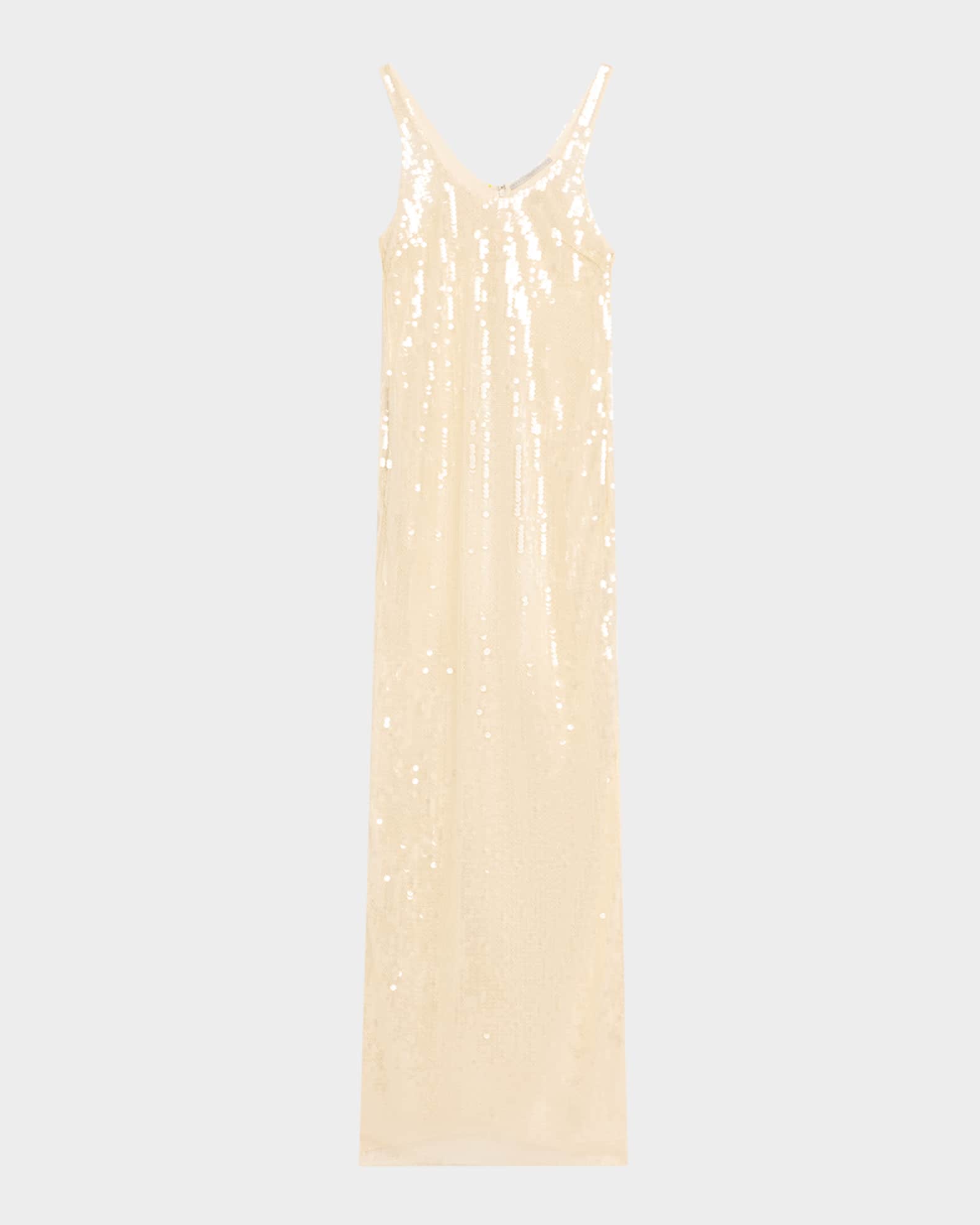 Stella McCartney Long Sheer Sequined Tank Gown | Neiman Marcus