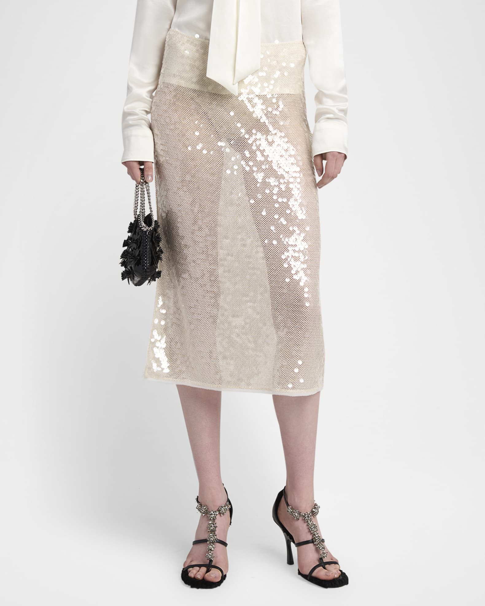 Stella McCartney Sequined Midi Skirt | Neiman Marcus
