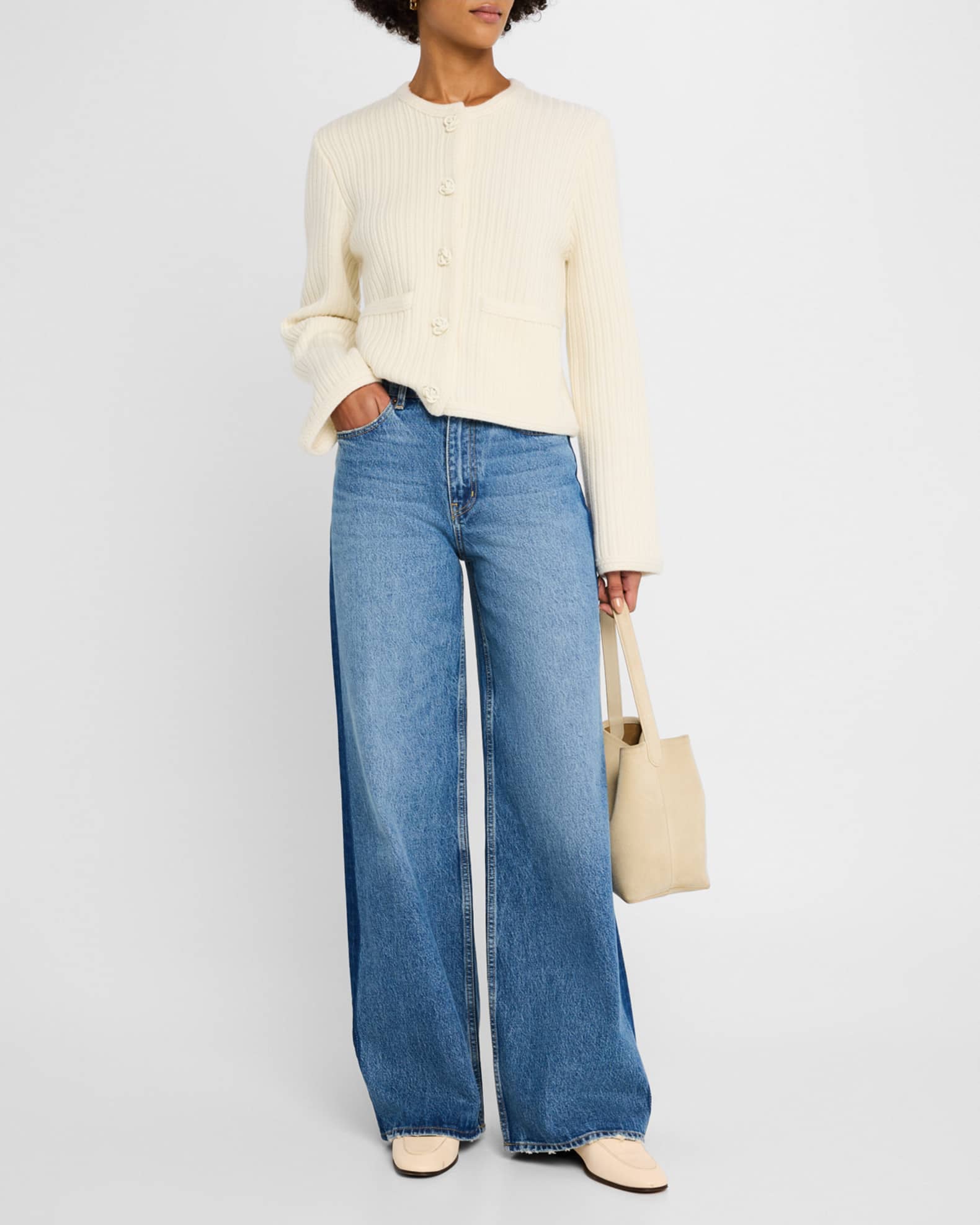 La Ligne Isadora Side-Panel Jeans | Neiman Marcus