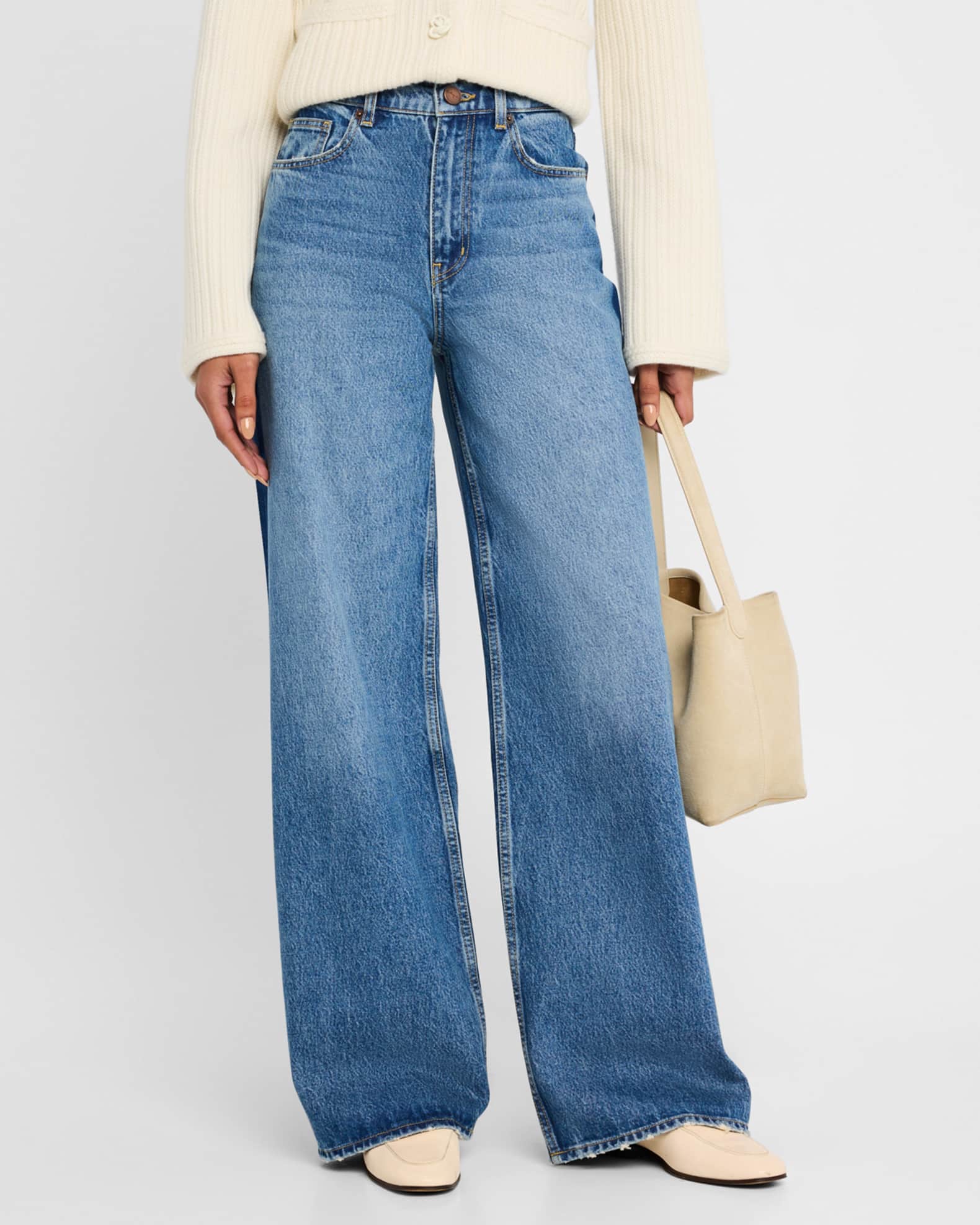 La Ligne Isadora Side-Panel Jeans | Neiman Marcus