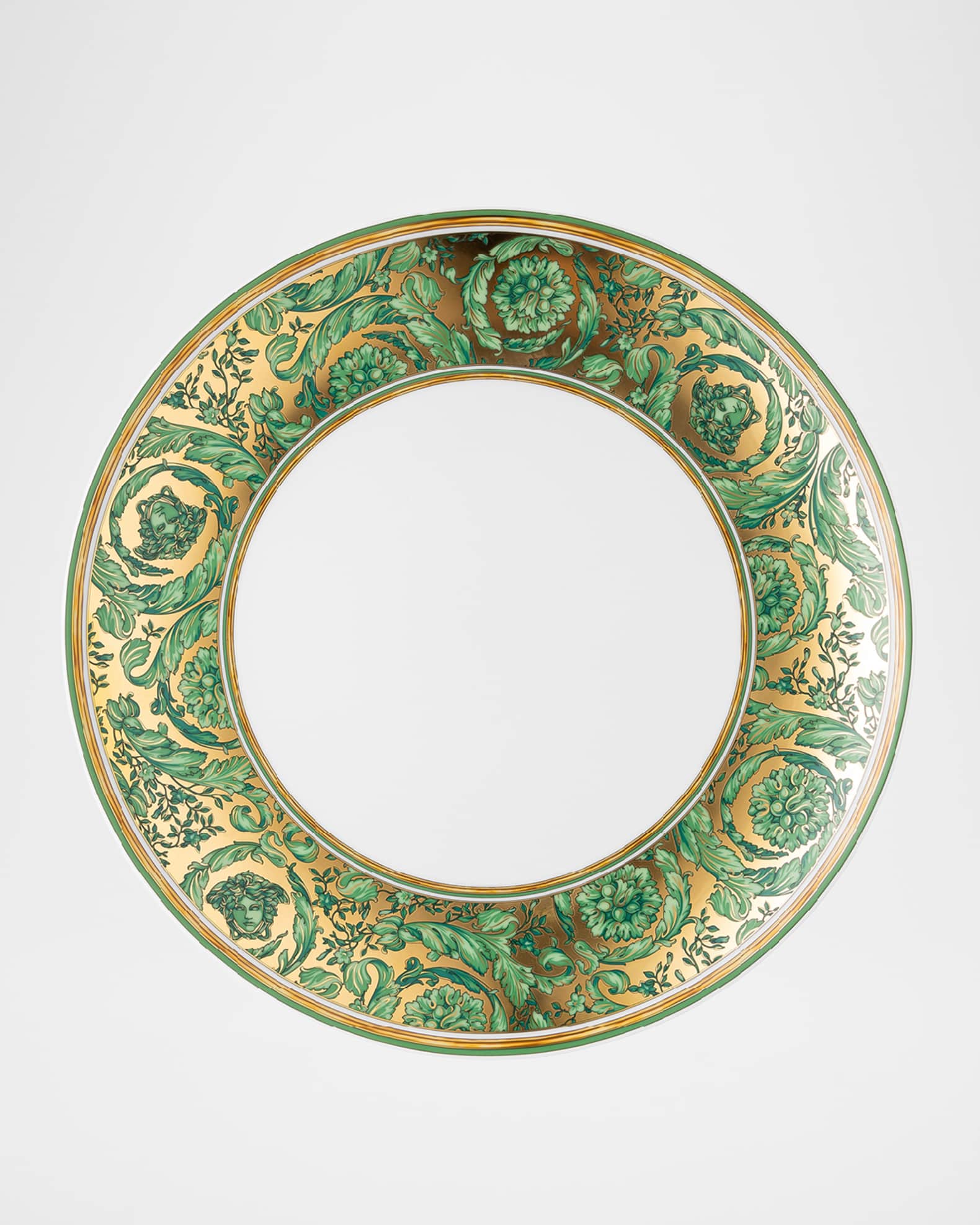 Versace Medusa Garland Green Dinner Plate | Neiman Marcus