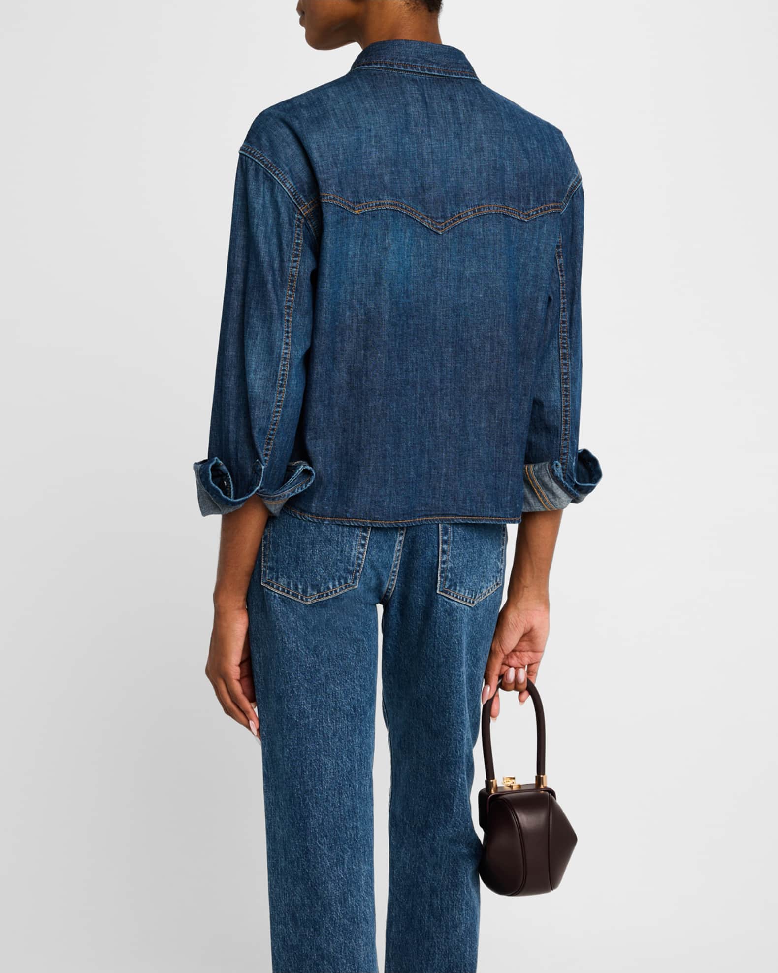 TWP Cropped OG Denim Shirt | Neiman Marcus