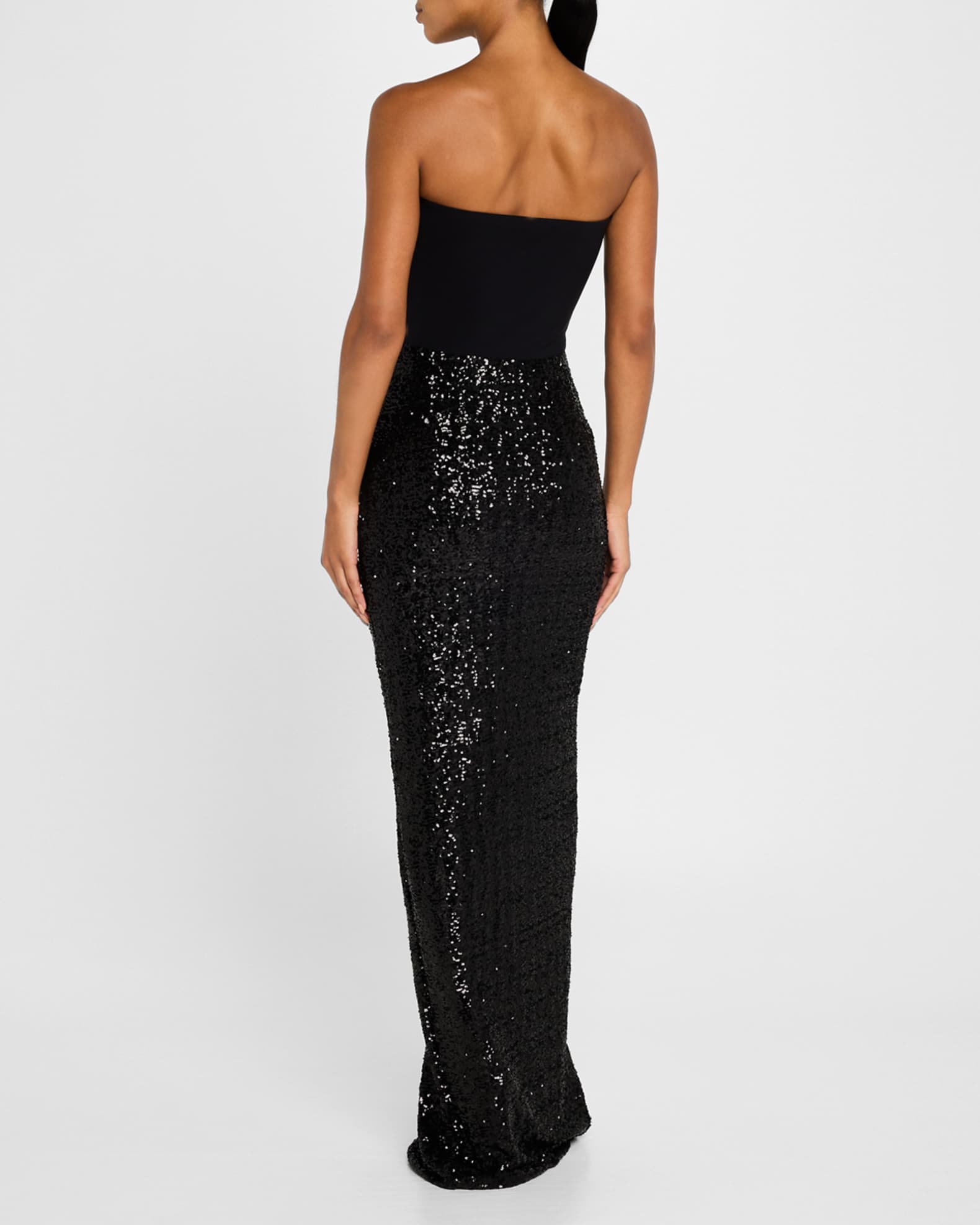 Chiara Boni La Petite Robe Baloc Strapless Sequin Column Gown | Neiman ...