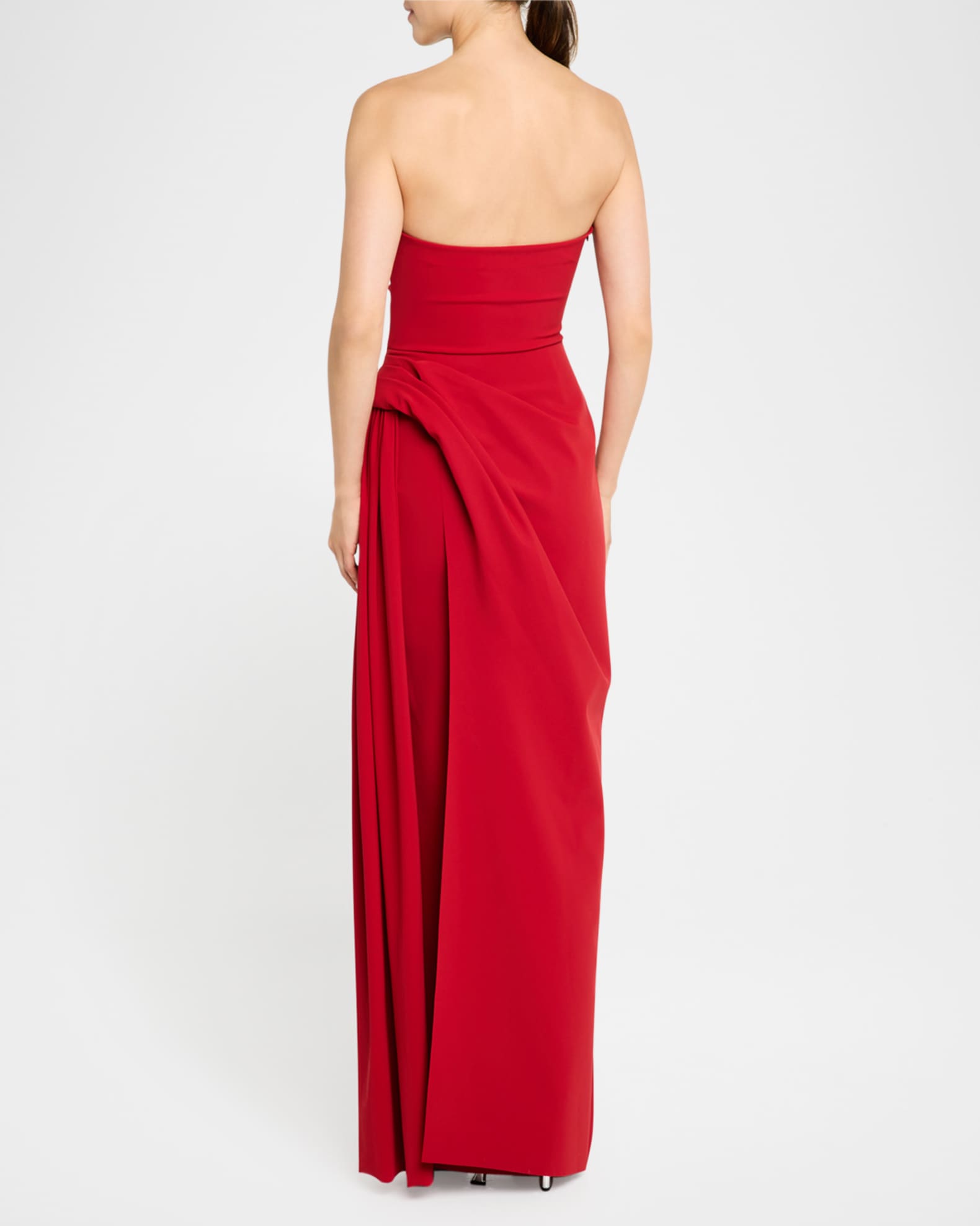 Chiara Boni La Petite Robe Strapless Ruched Column Gown | Neiman Marcus
