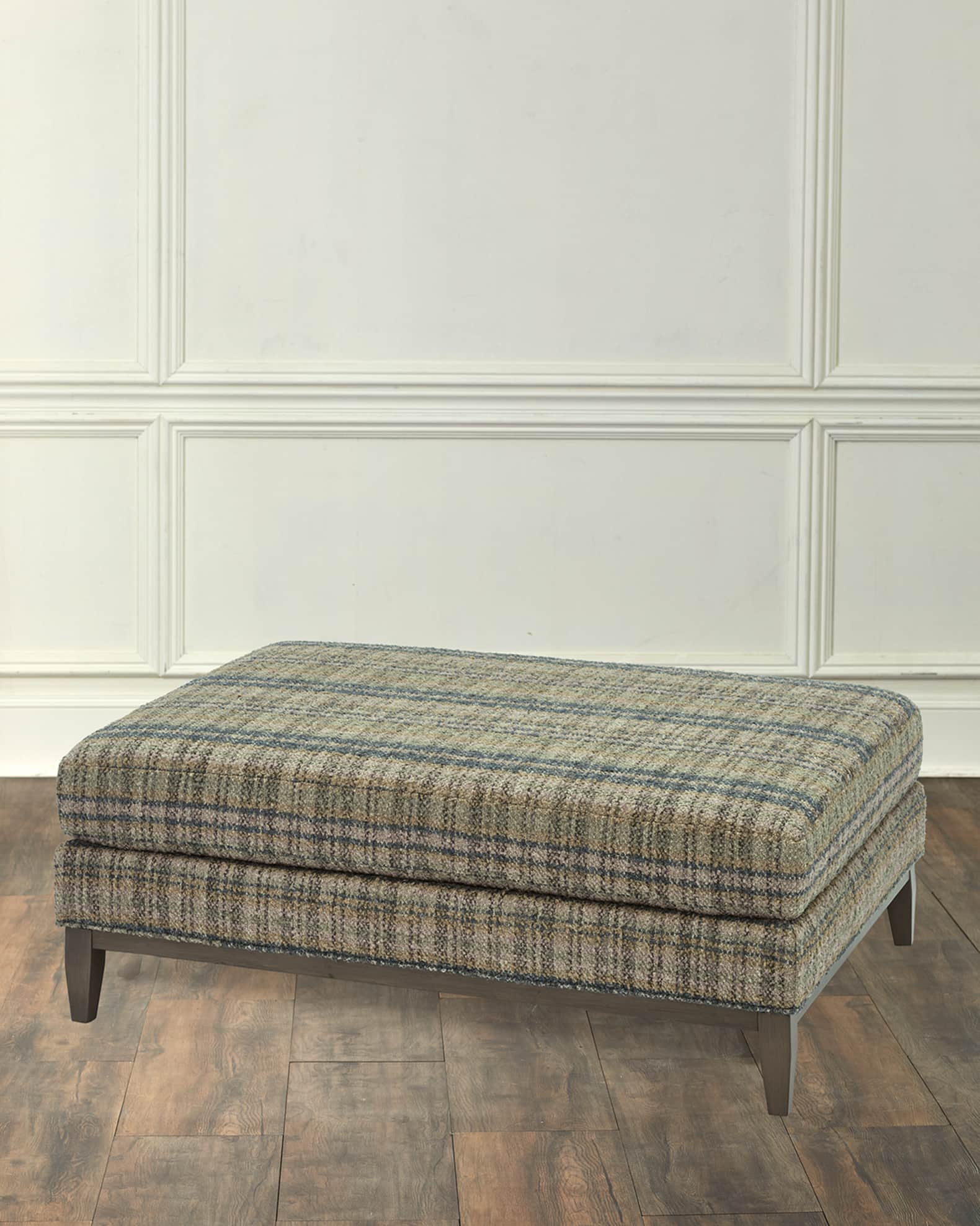 Plaid ottoman coffee table store