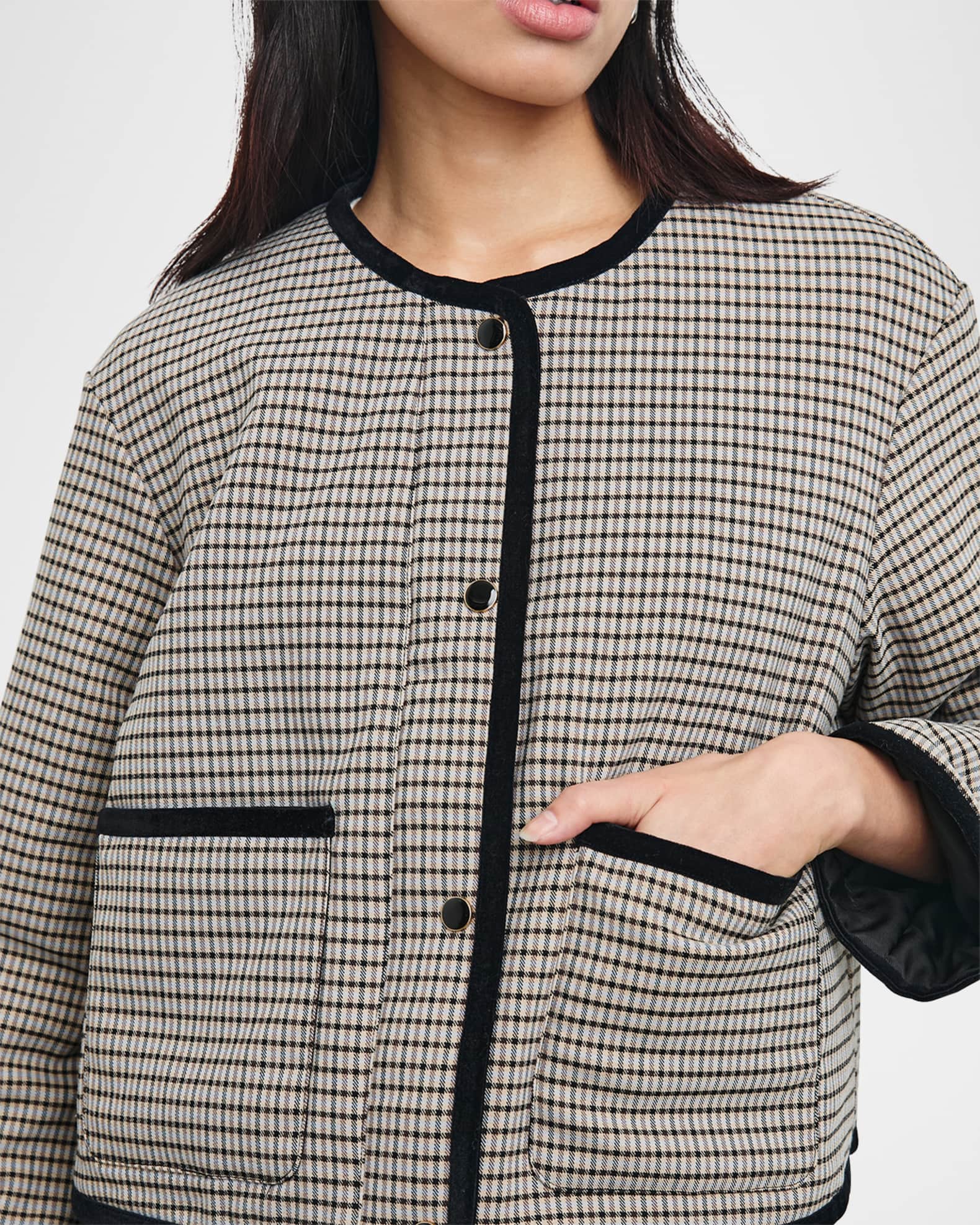 Rails Nota Check Quilted Jacket | Neiman Marcus