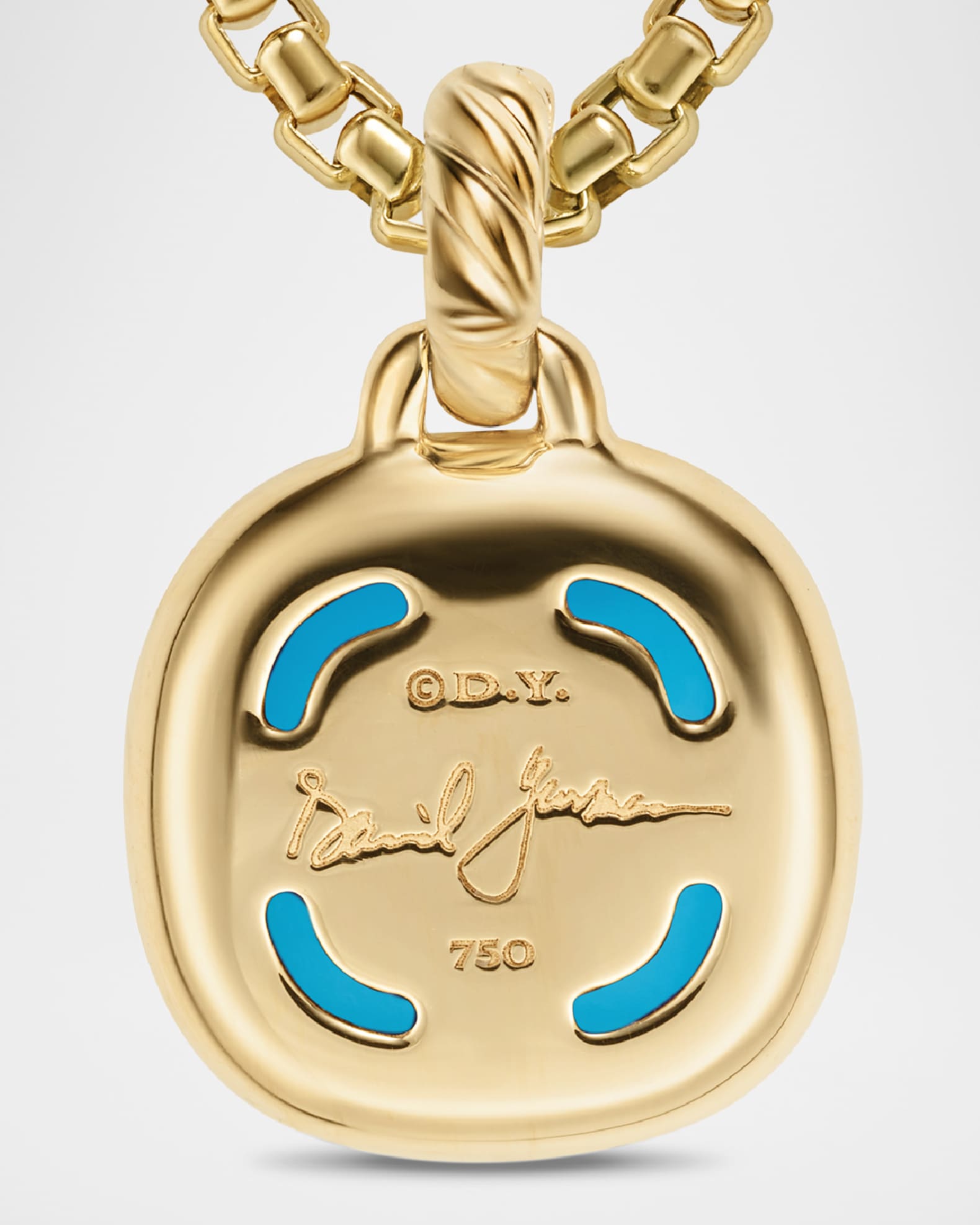 David Yurman Albion Enhancer with Gemstones and Diamonds in 18K Gold ...