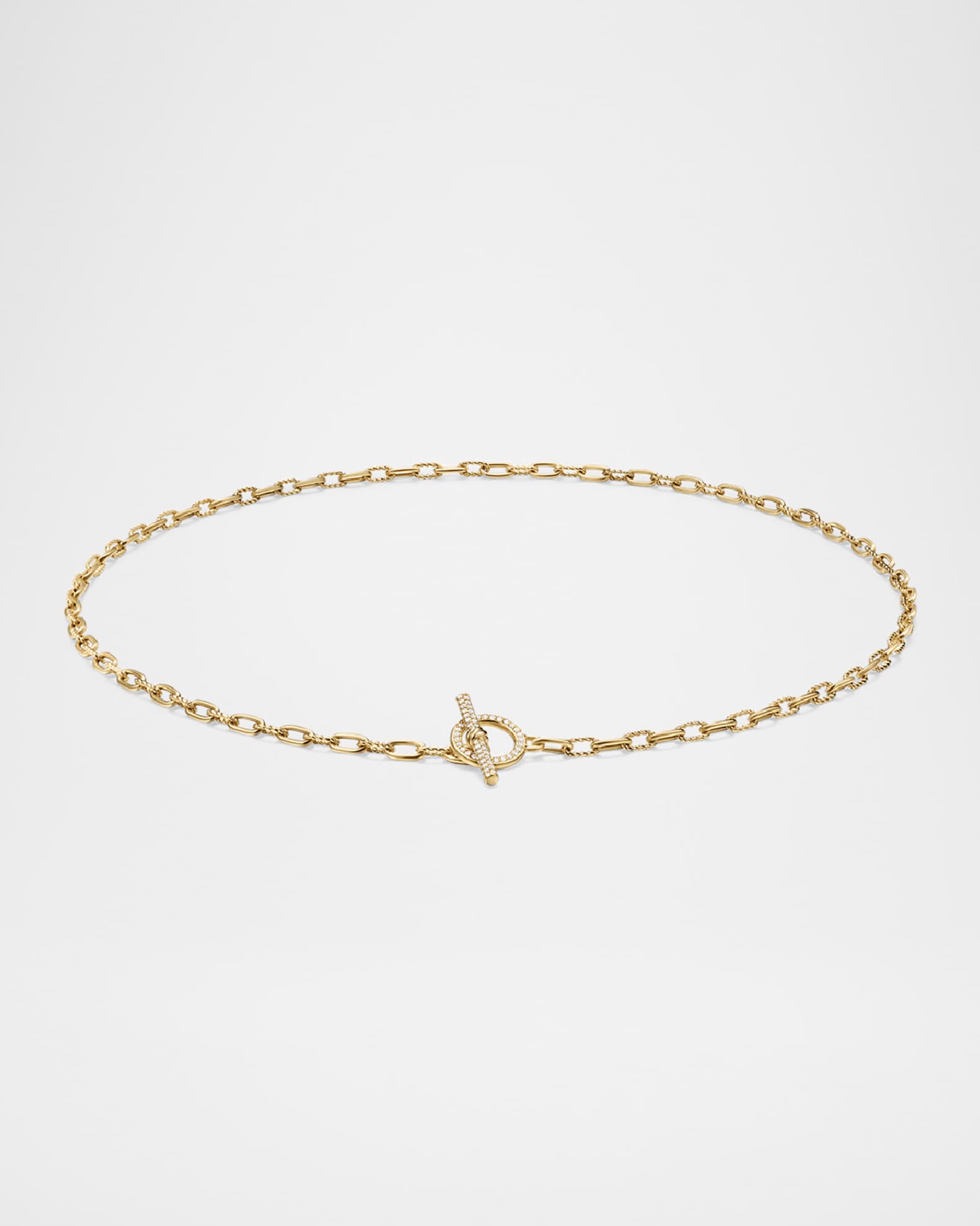 David Yurman Madison Chain Necklace with Diamonds in 18K Gold, 3mm, 17 ...