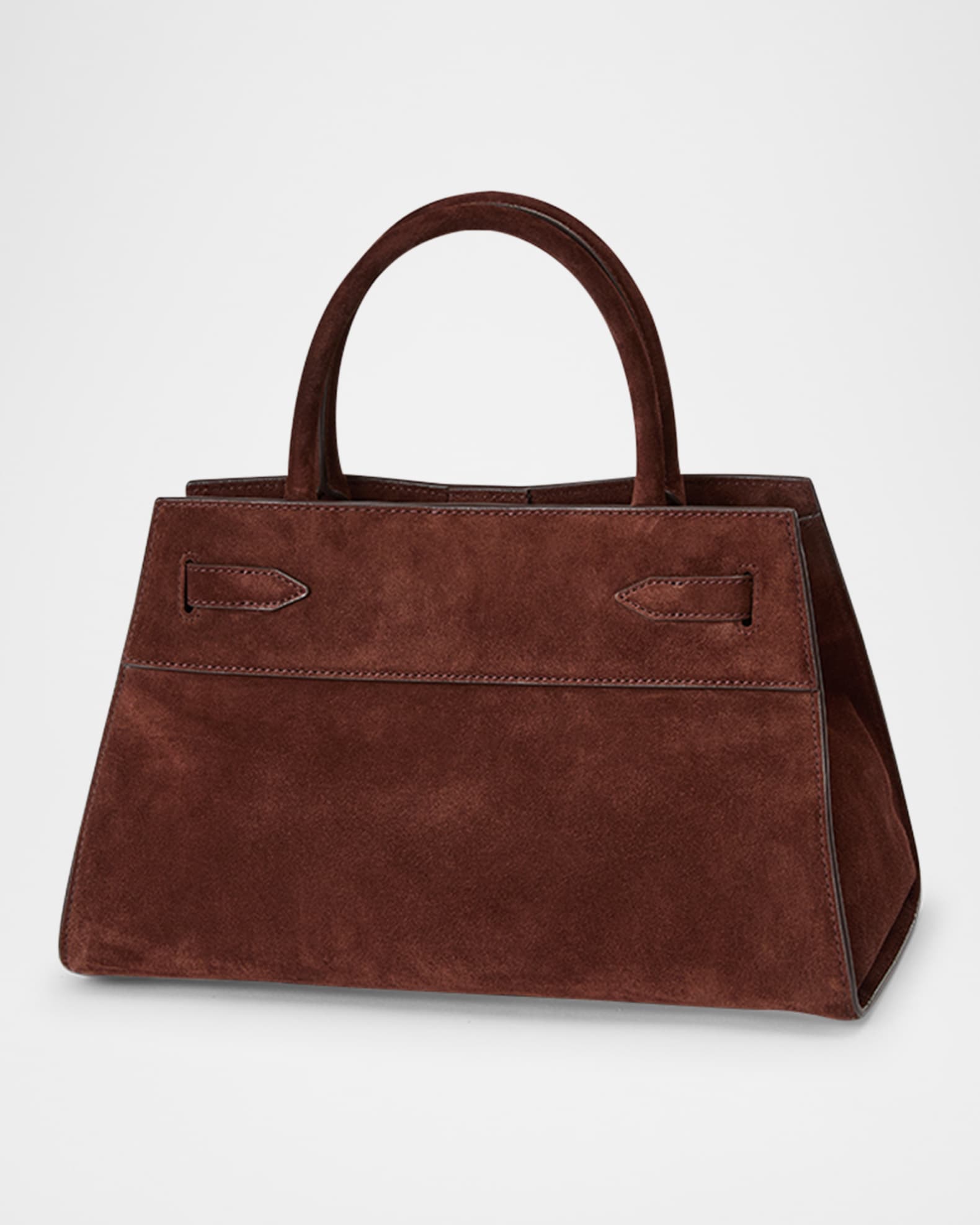 Veronica Beard Dash Belted Suede Top-Handle Bag | Neiman Marcus