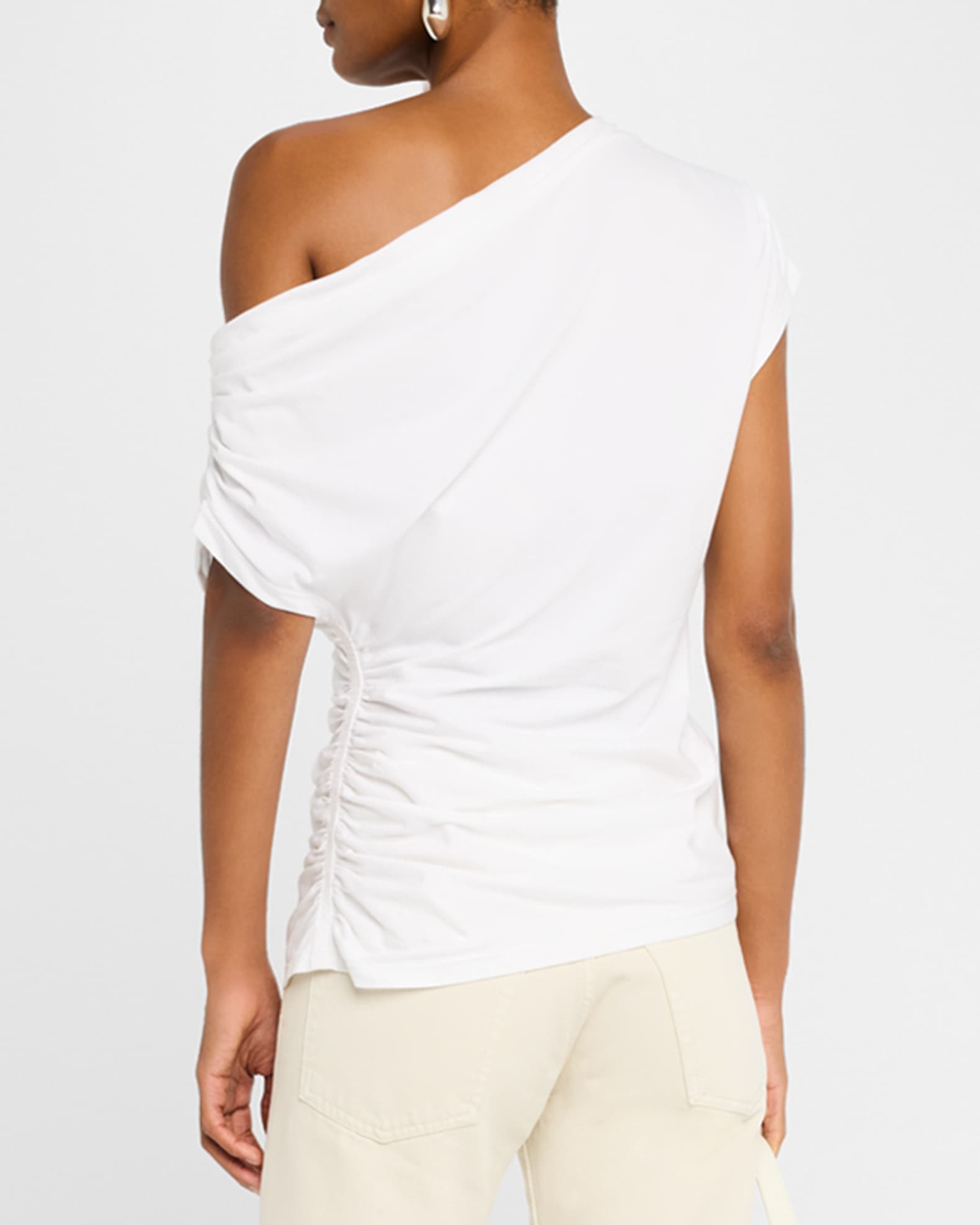 A.L.C. Alice Draped One-Shoulder Tee | Neiman Marcus