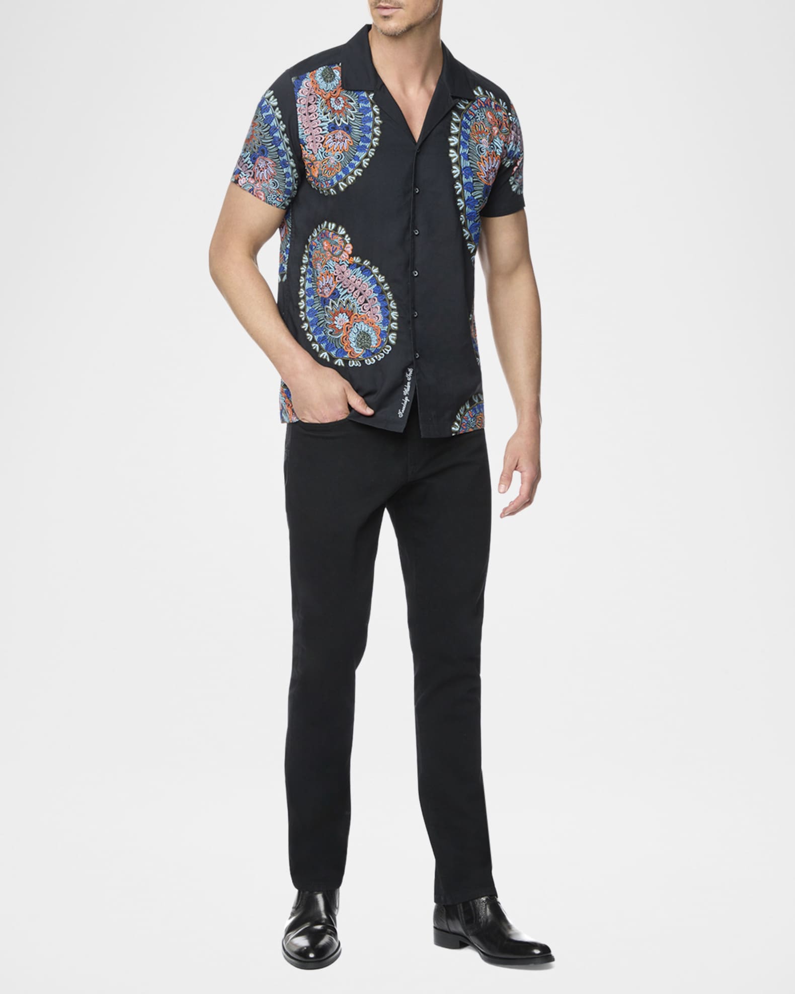 Robert Graham Men's Goliath Paisley Woven Camp Shirt | Neiman Marcus