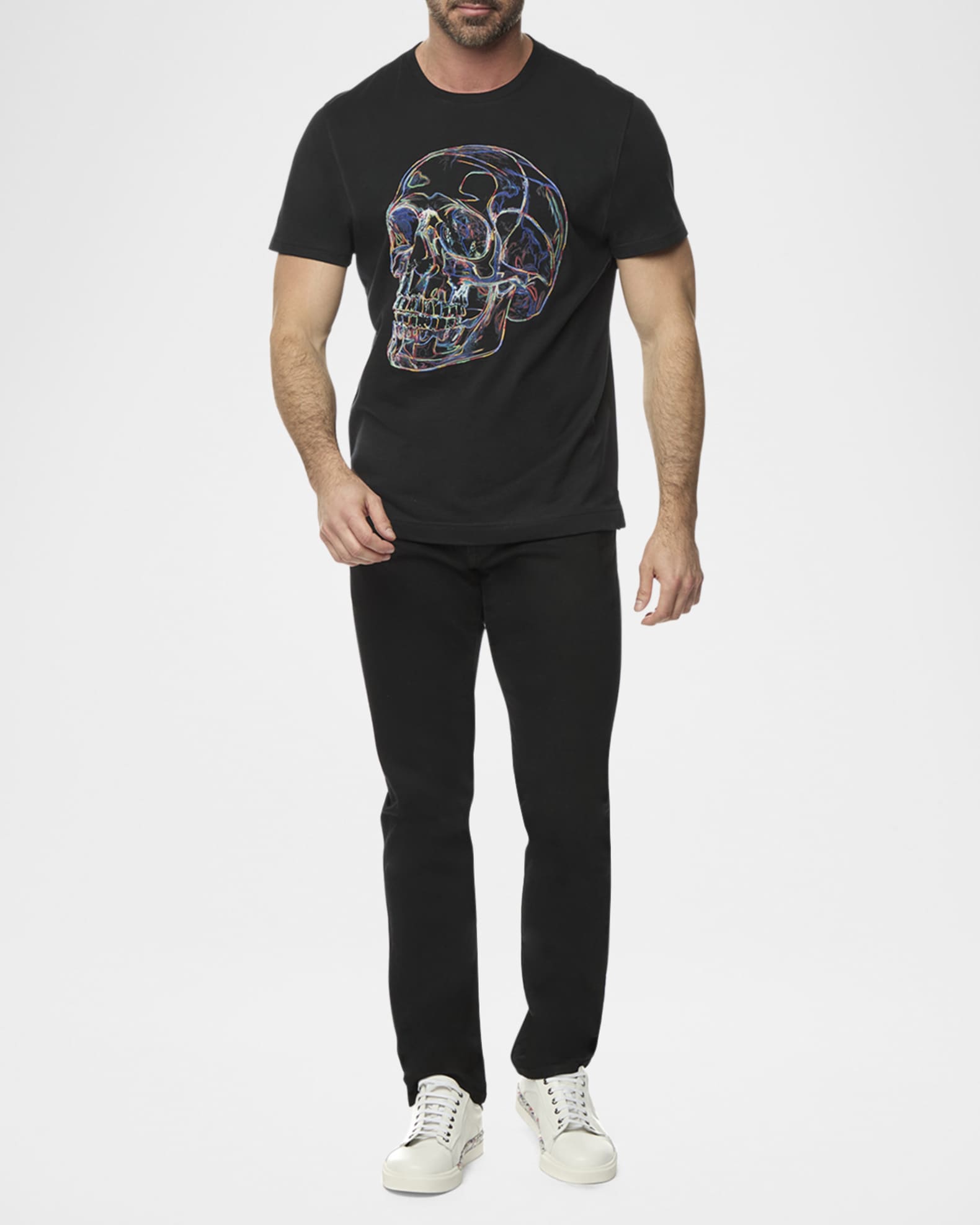 Robert Graham Men's Glowing Skull Graphic T-Shirt | Neiman Marcus