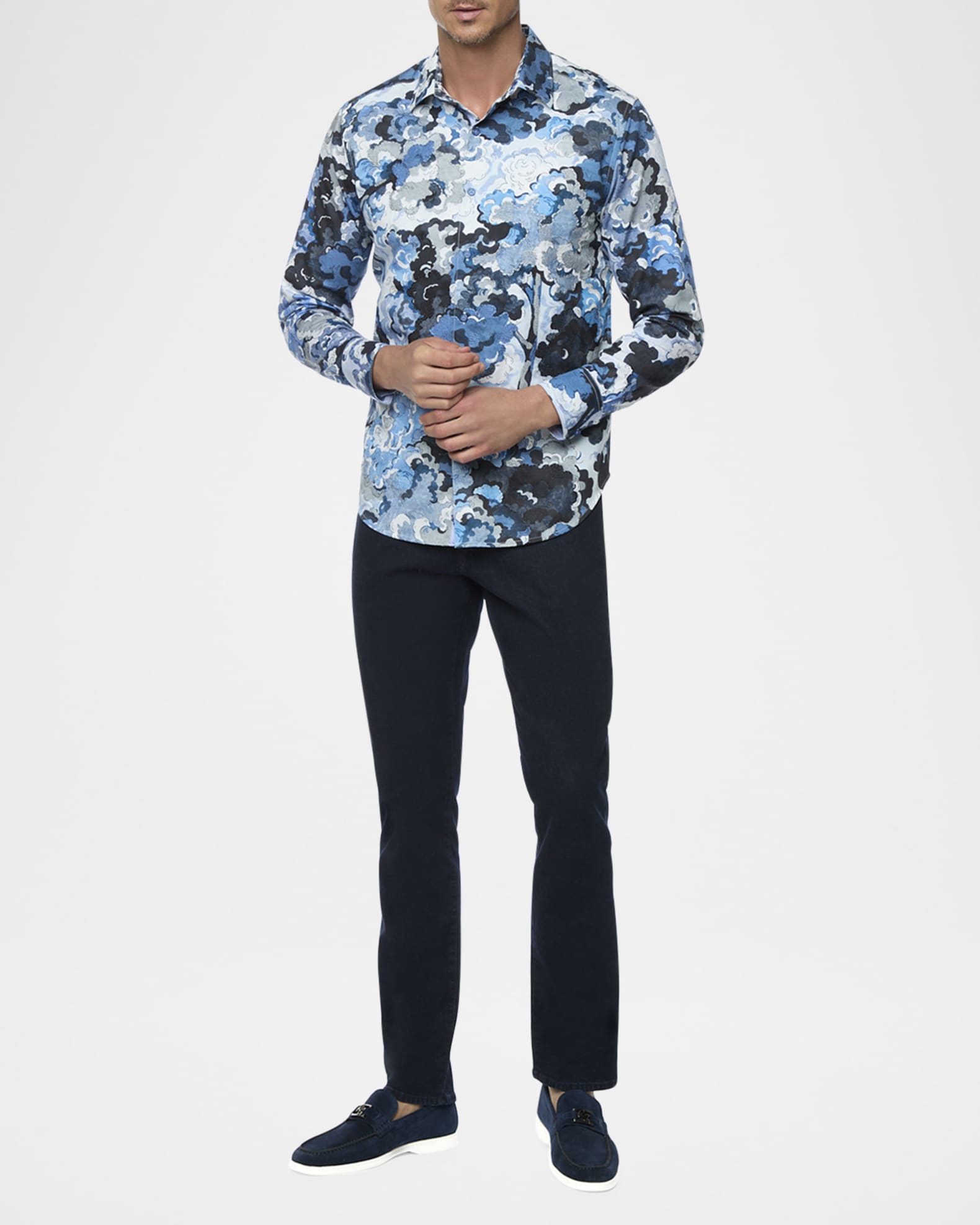 Robert Graham Men's Ipswich Woven Sport Shirt | Neiman Marcus