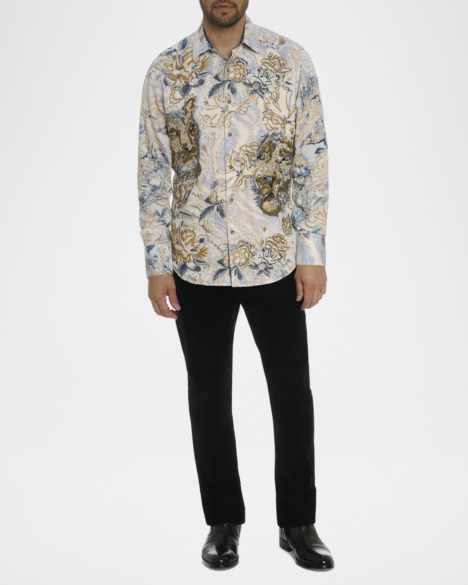 Robert Graham Men's Limited Edition Floral Woven Sport Shirt | Neiman Marcus