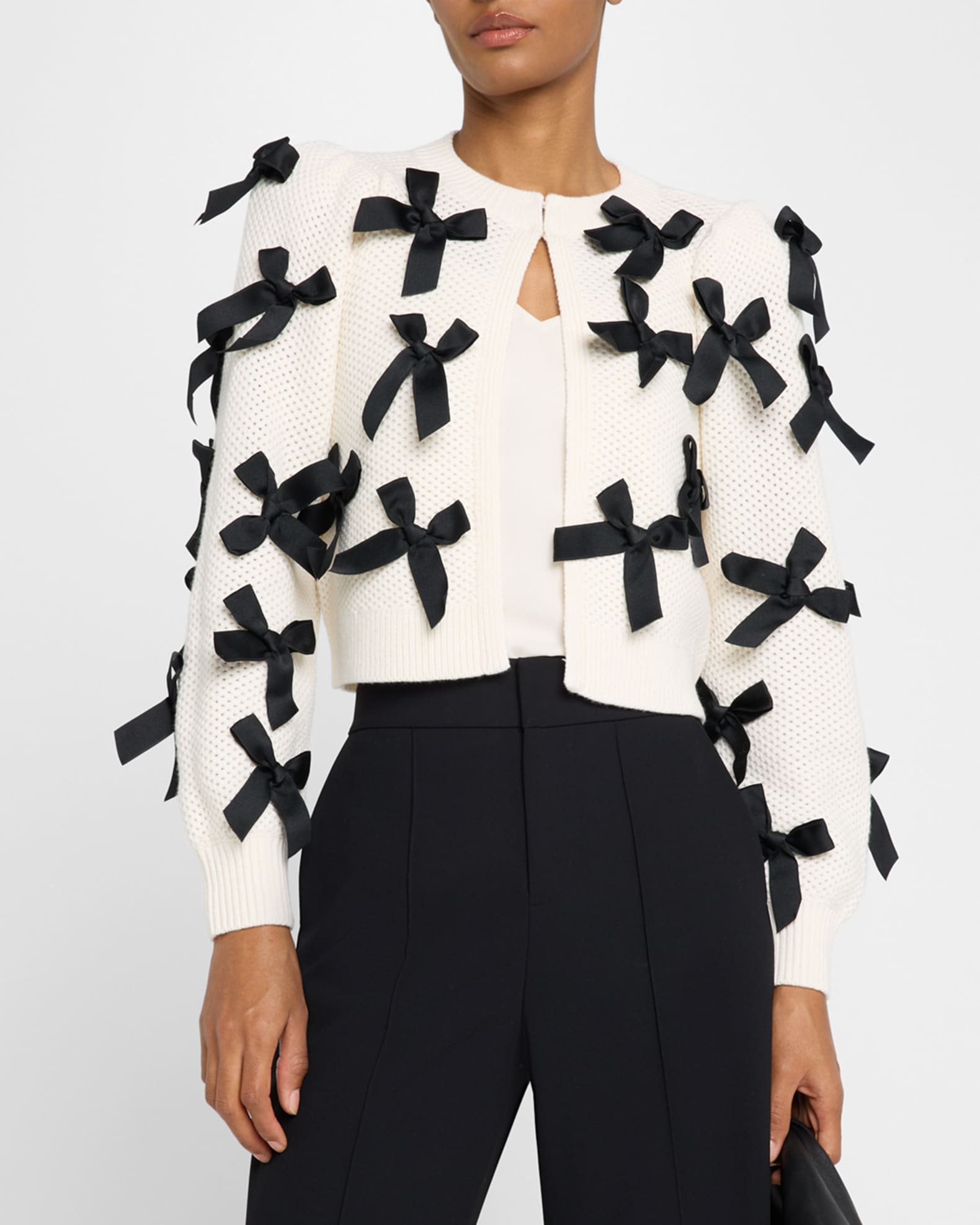 Alice + Olivia Kitty Bow Cardigan | Neiman Marcus