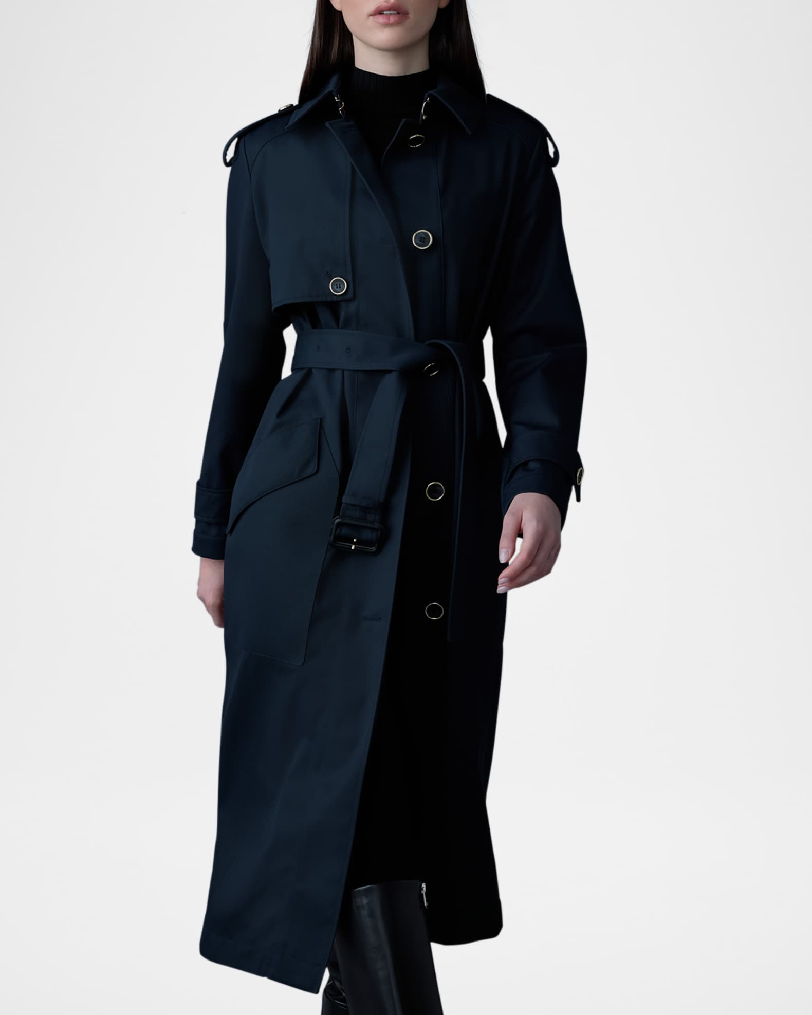 Mackage Akili Long Trench Coat | Neiman Marcus