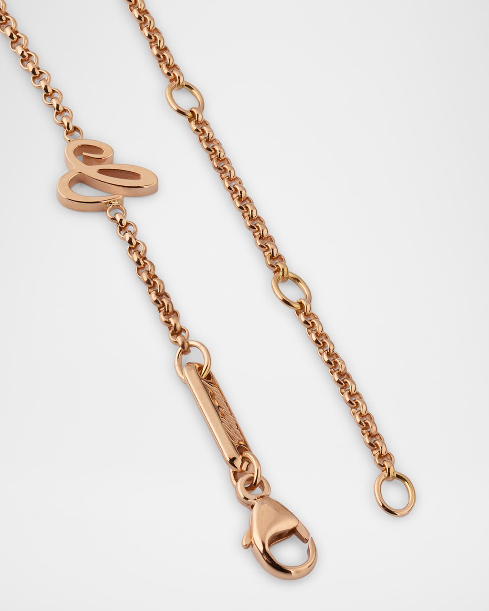 Chopard Happy Diamonds 18K Rose Gold Sapphire Elephant Pendant Necklace ...