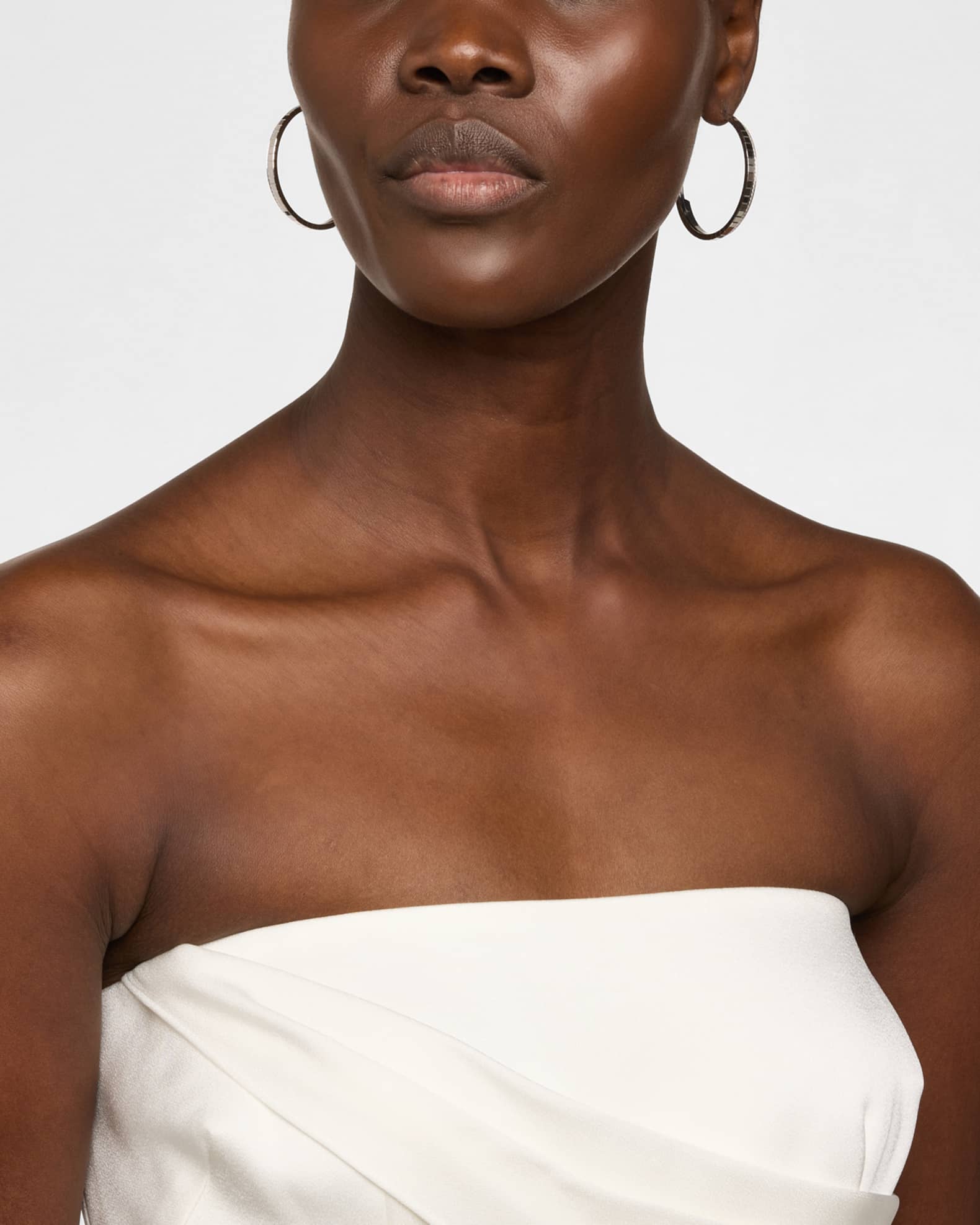 Chopard Ice Cube 18K White Gold Diamond Hoop Earrings | Neiman Marcus