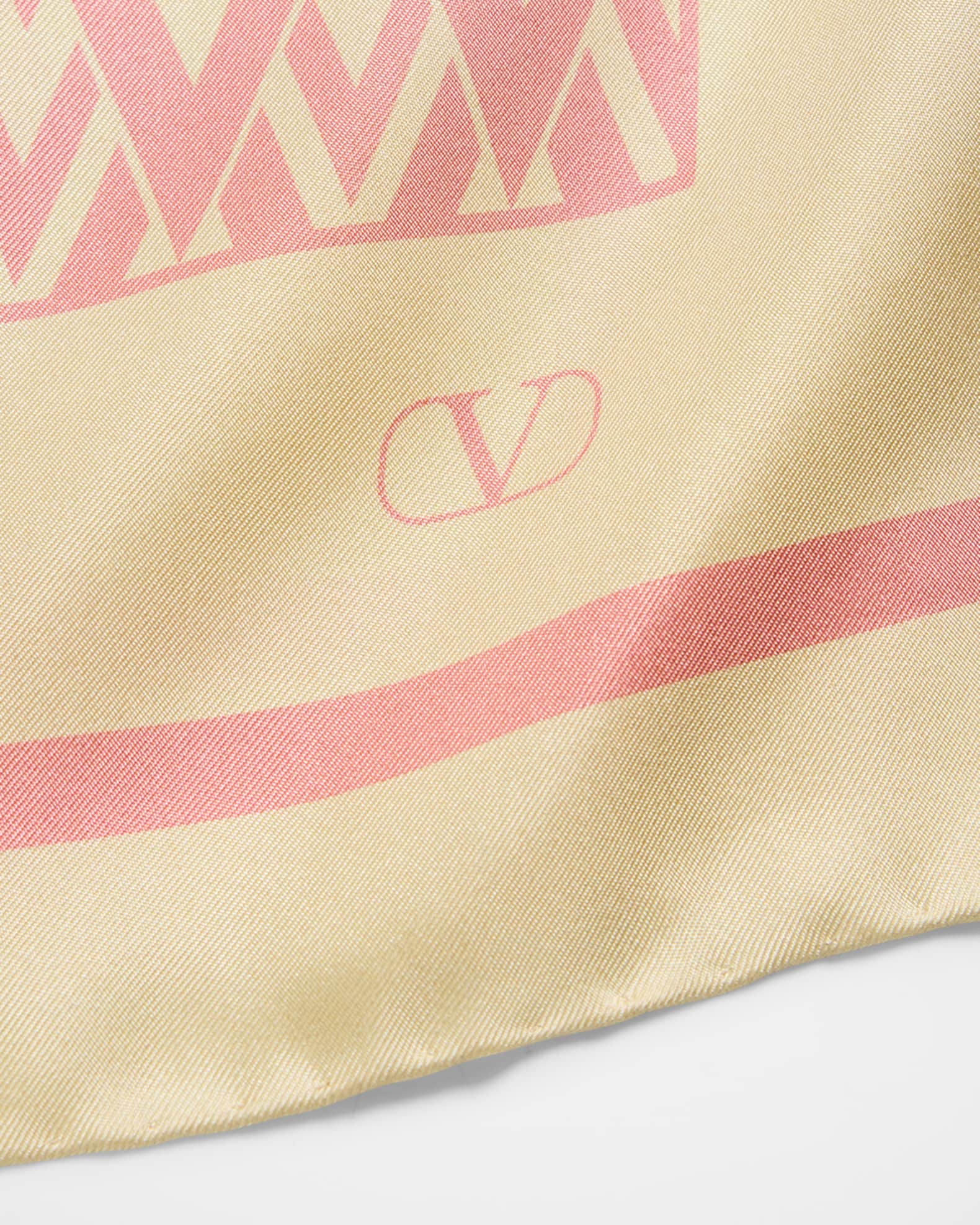 Valentino Garavani Monogram-Print Silk Scarf | Neiman Marcus