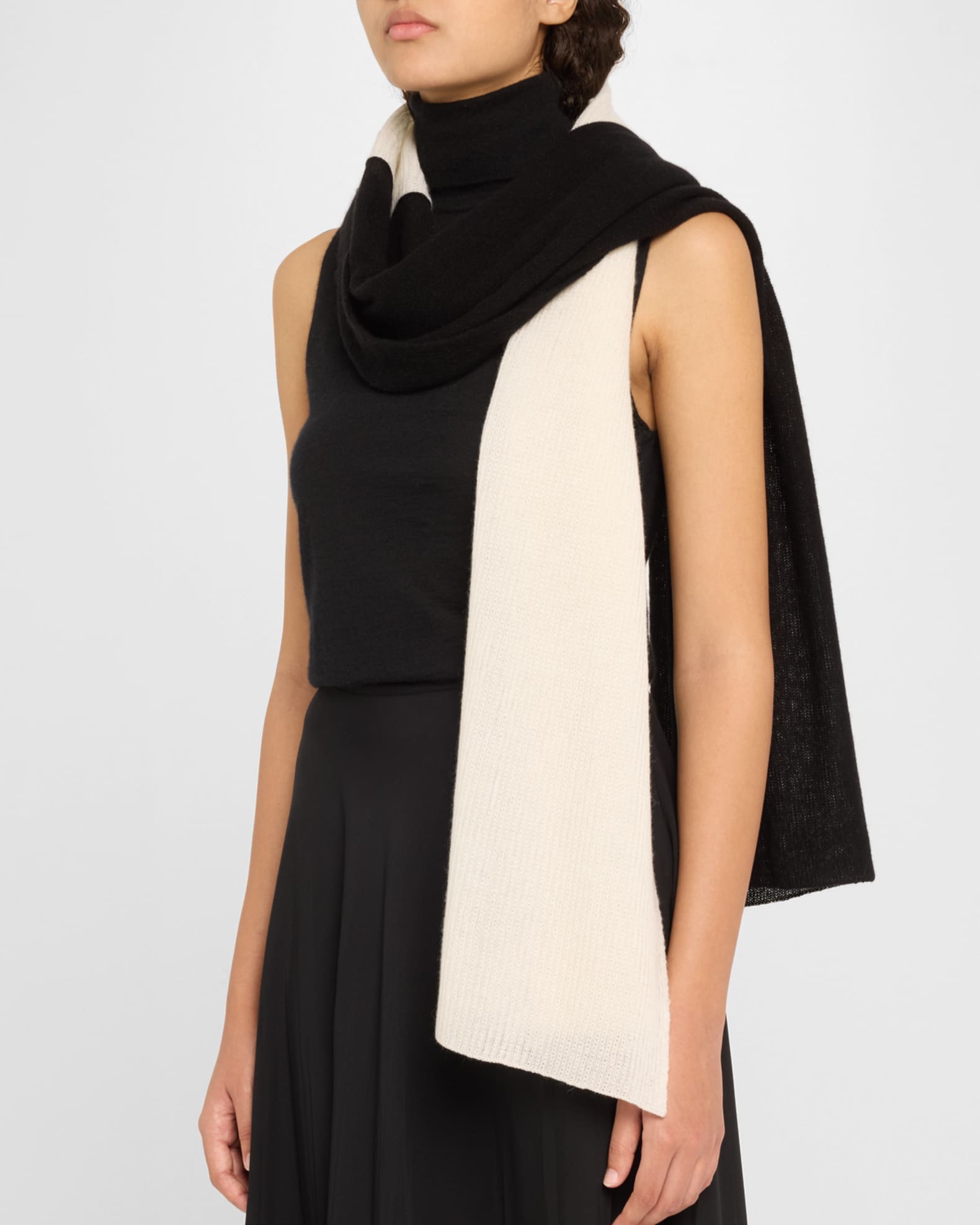 Portolano Colorblock Cashmere Wrap | Neiman Marcus