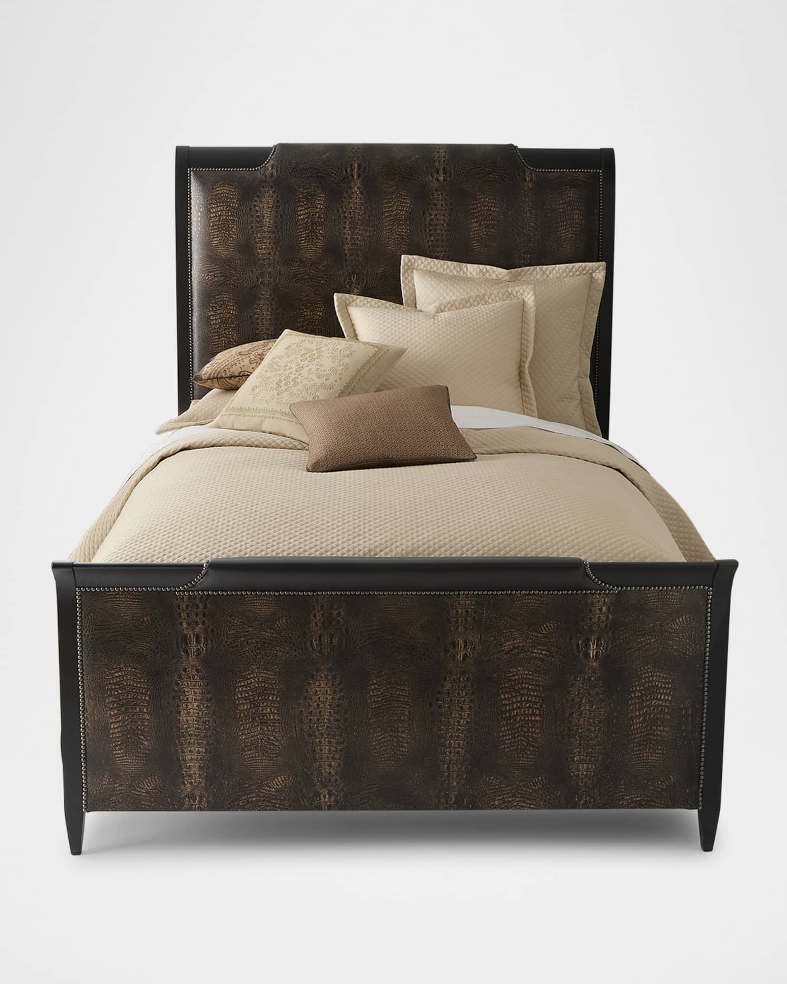 Jaxtyn Leather Bed Collection | Neiman Marcus