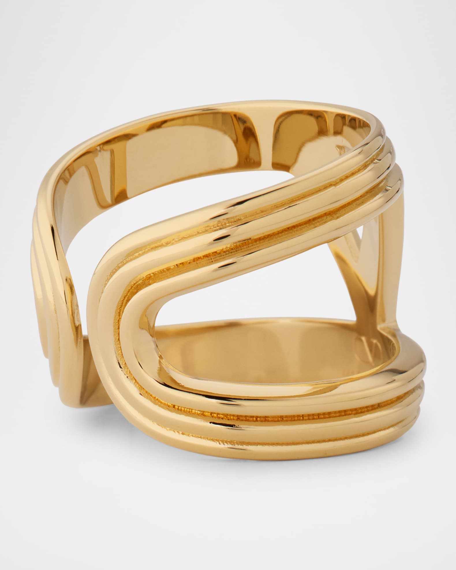 Valentino Garavani Metal V-Logo Ovalette Ring | Neiman Marcus