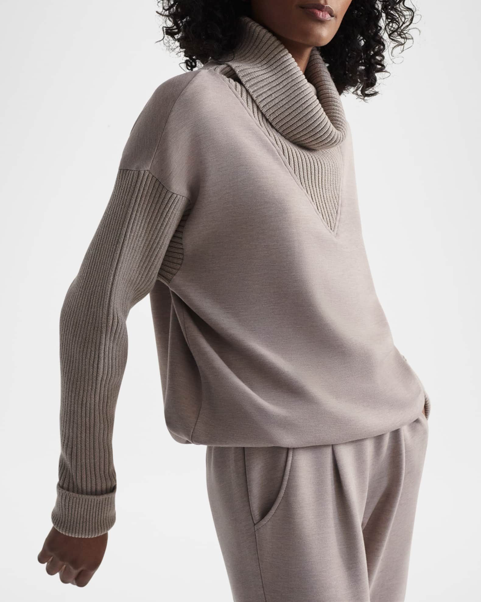 Varley Hannah Cowl-Neck Sweatshirt | Neiman Marcus