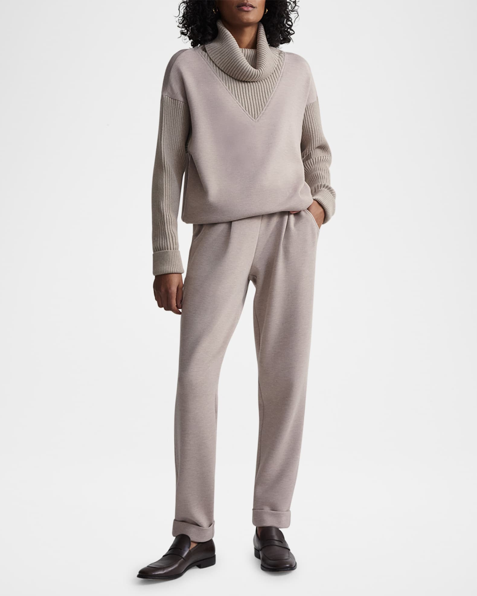 Varley Hannah Cowl-Neck Sweatshirt | Neiman Marcus