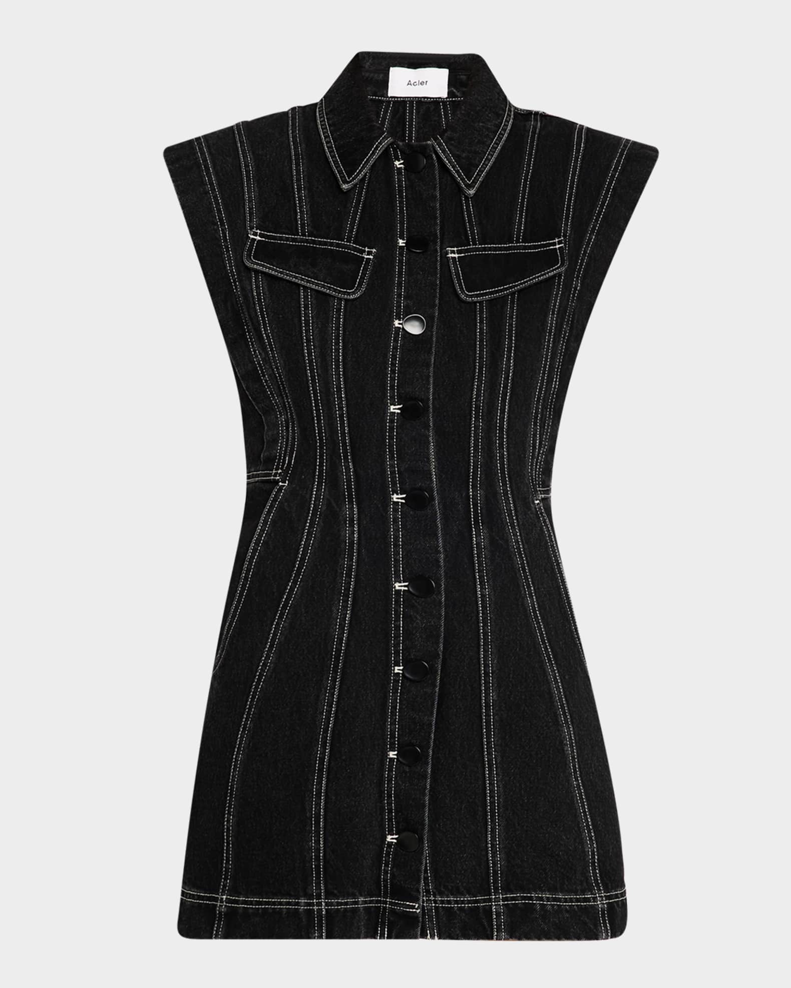 Acler Eagleton Denim Mini Dress | Neiman Marcus