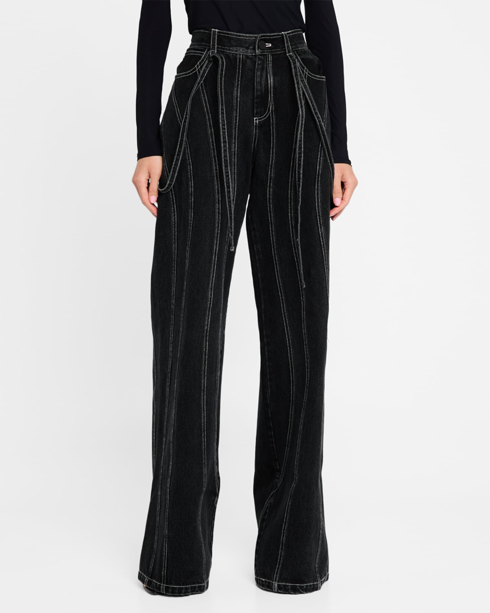 Acler Eagleton Stitched Carpenter Jeans | Neiman Marcus